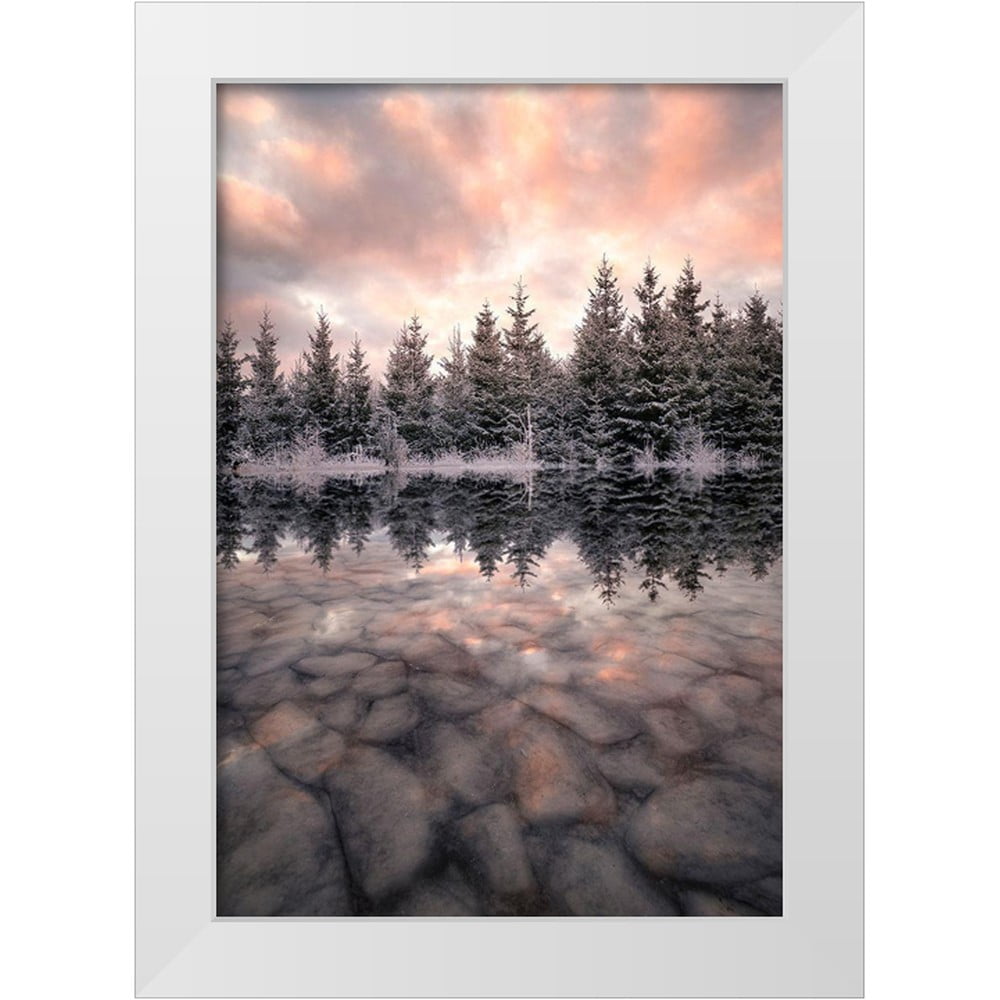 Lindsten, Christian 18x24 White Modern Wood Framed Museum Art Print Titled - Melting - Walmart.com