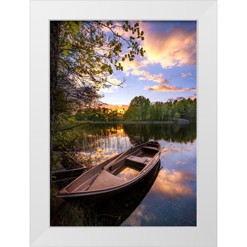 Lindsten, Christian 18x24 White Modern Wood Framed Museum Art Print Titled - Reflection in the ...