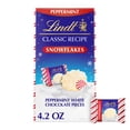 Lindt CLASSIC RECIPE White Chocolate Peppermint Candy Snowflakes, 4.2 ...