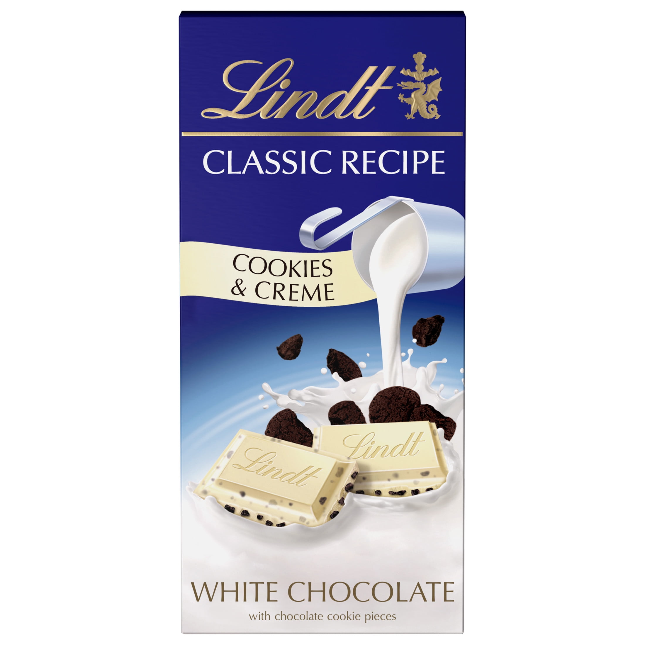 Lindt Classic Recipe Cookies and Creme White Chocolate Candy Bar, 4.2 ...