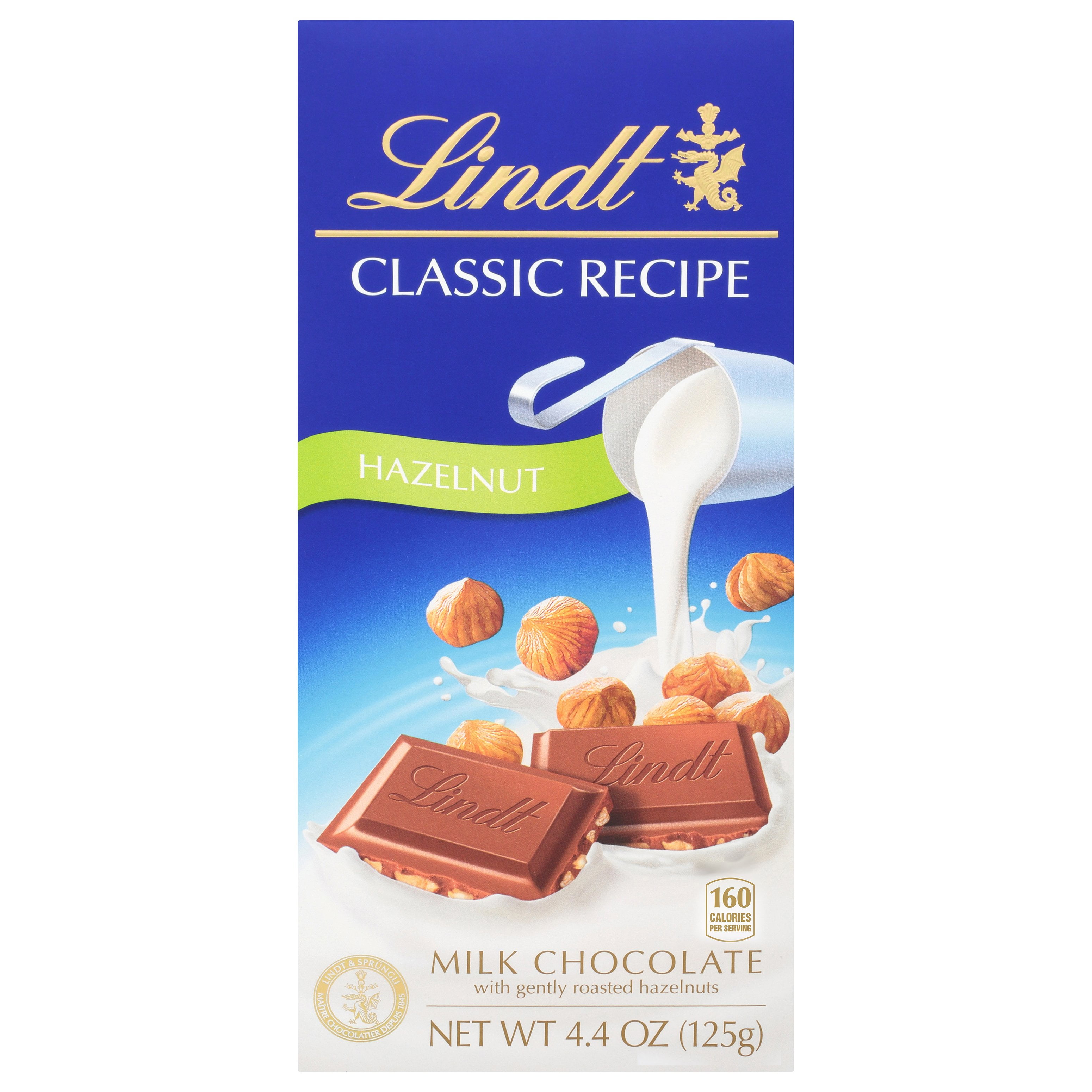 Lindt Classic Recipe Hazelnut Milk Chocolate Bar - 4.4 oz (Packaging ...