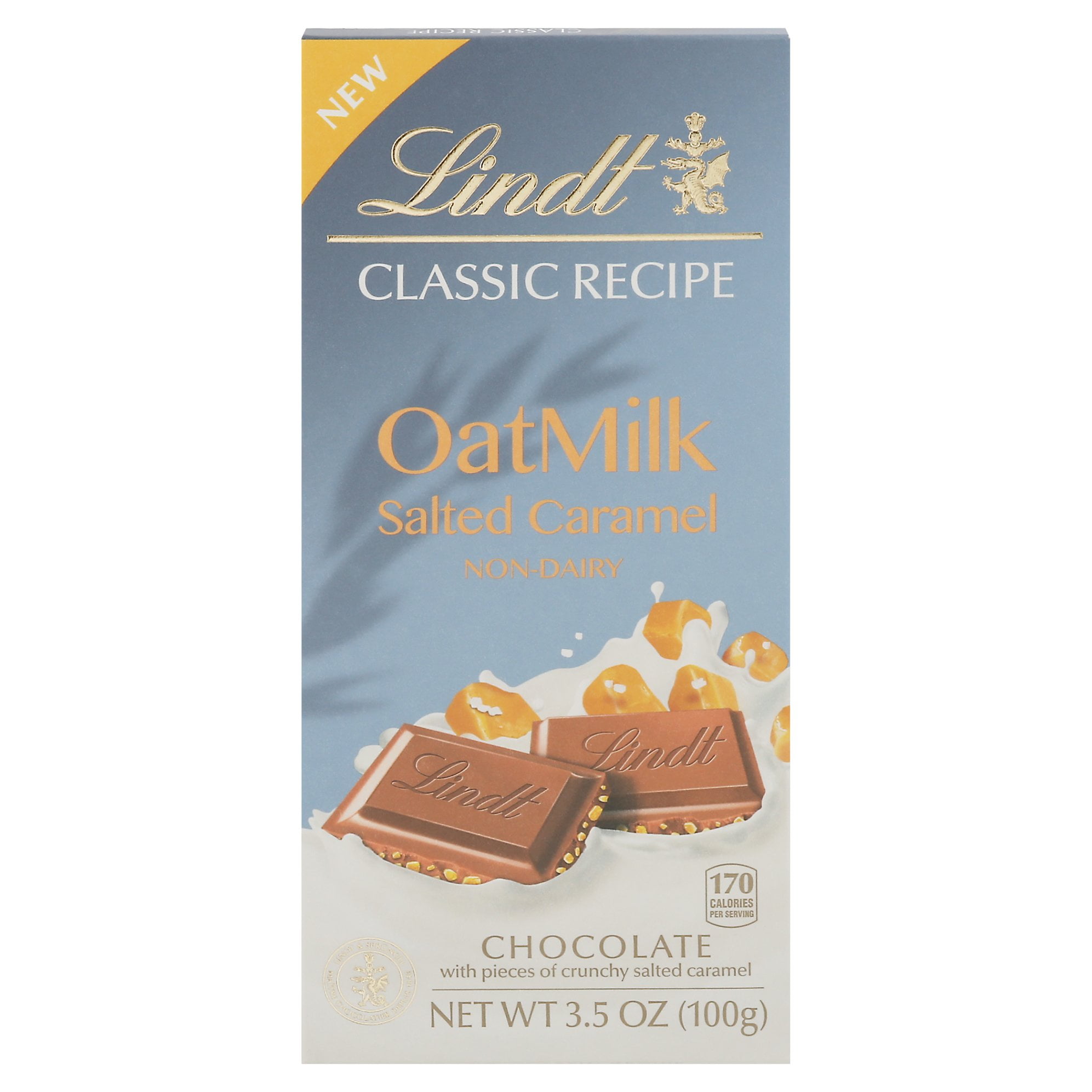 Lindt Classic Recipe Oat Milk Salted Caramel Bar - 3.5 oz (Packaging ...