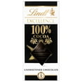 Lindt Excellence 100 Cocoa Dark Chocolate Candy Bar For Christmas And