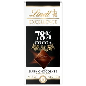 Lindt EXCELLENCE 78% Cocoa Dark Chocolate Bar 3.5 oz Allergen-Free ...