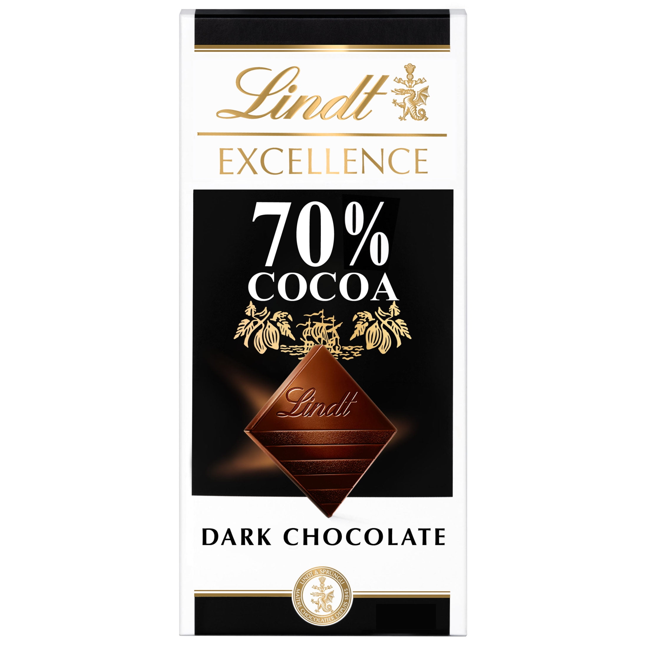 Lindt Excellence 70% Cocoa Dark Chocolate Candy Bar, 3.5 oz, Bar ...