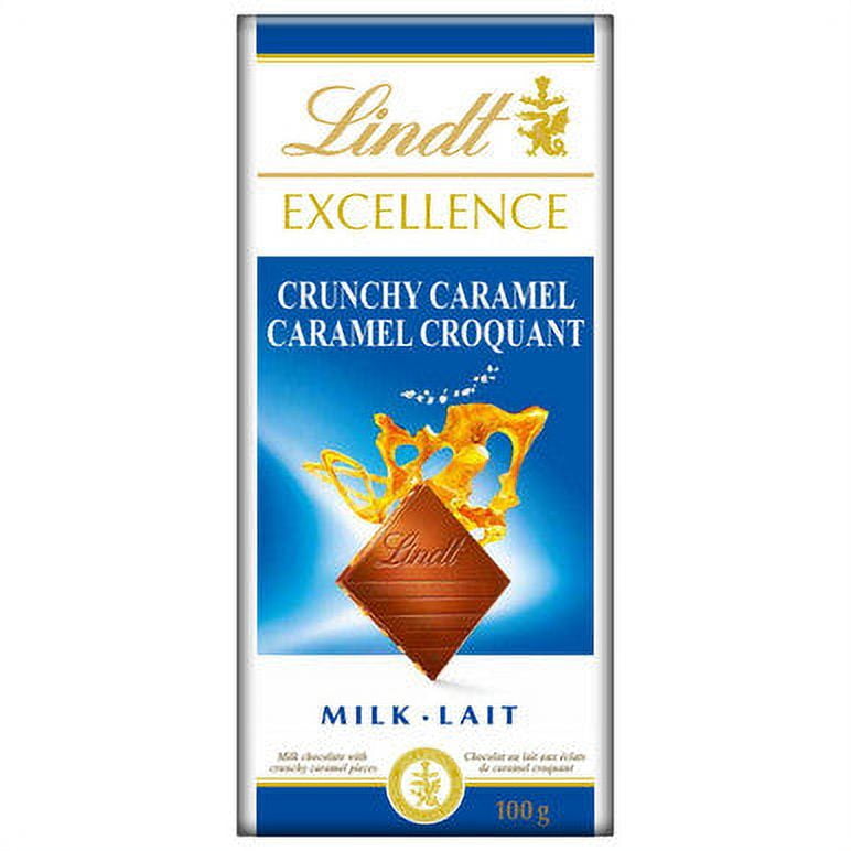 Lindt Excellence Crunchy Caramel Milk Chocolate Bar, 100g/3.5 oz ...