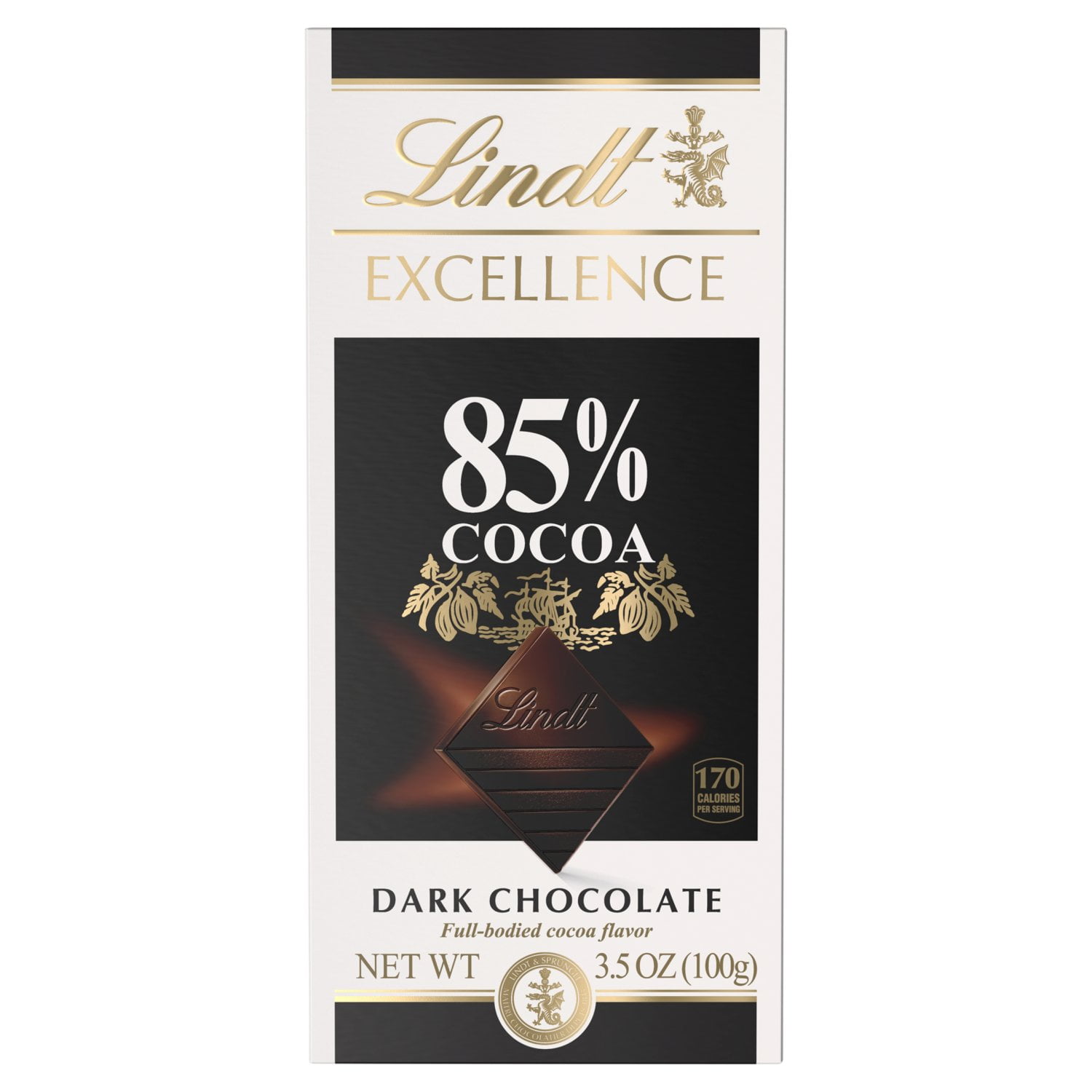 Lindt Excellence Dark Chocolate Extra Dark 85% Cocoa - 3.5 Oz Package ...