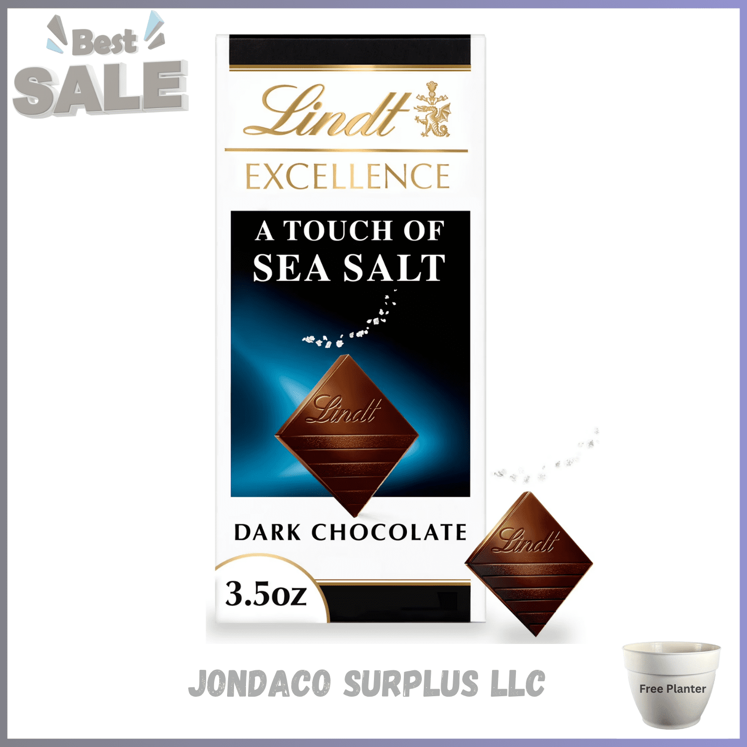 Lindt Excellence Dark Chocolate, Sea Salt, Candy Bar, 3.5 oz, Bar ...