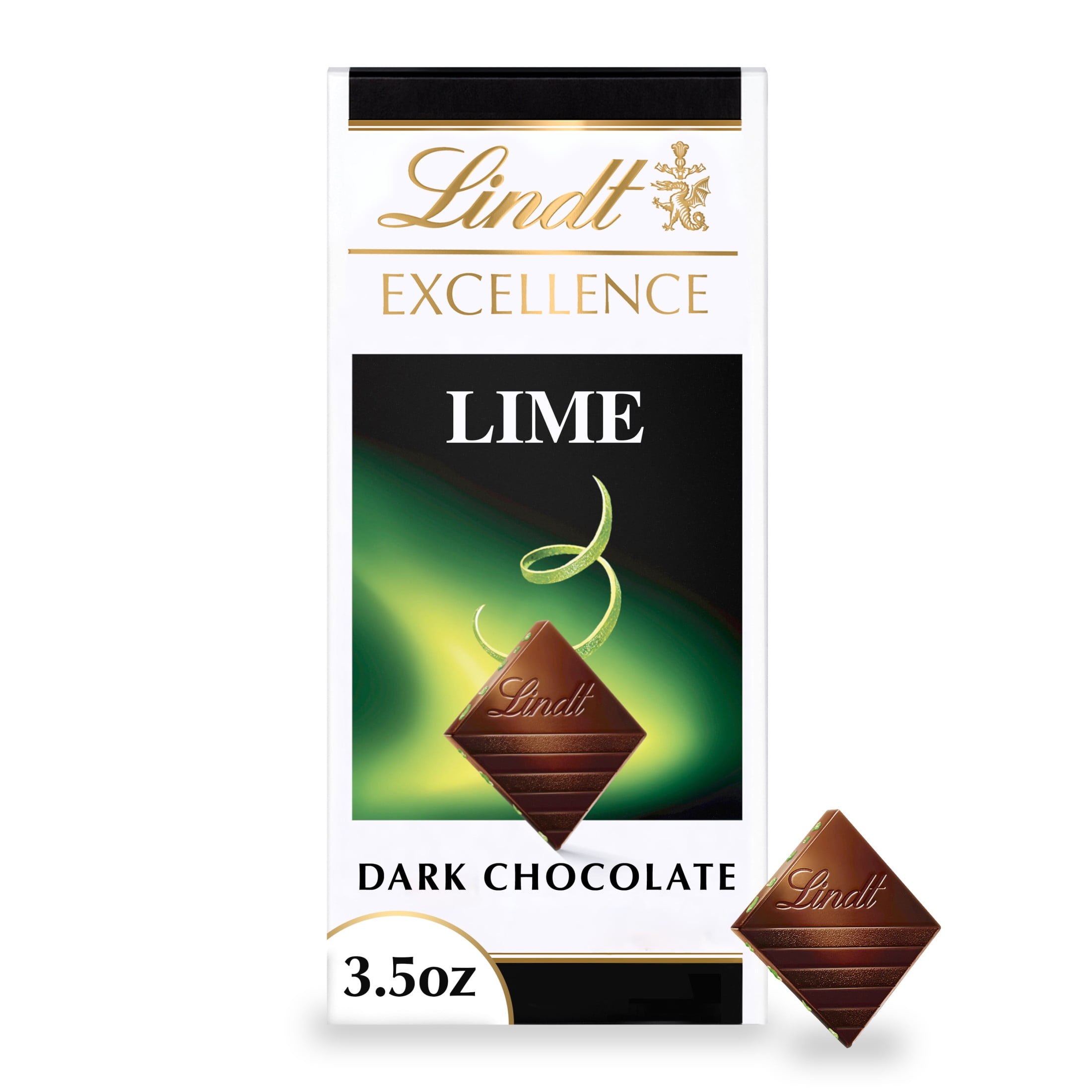 Lindt Excellence Lime Dark Chocolate Candy Bar, 3.5 oz. Bar - Walmart.com