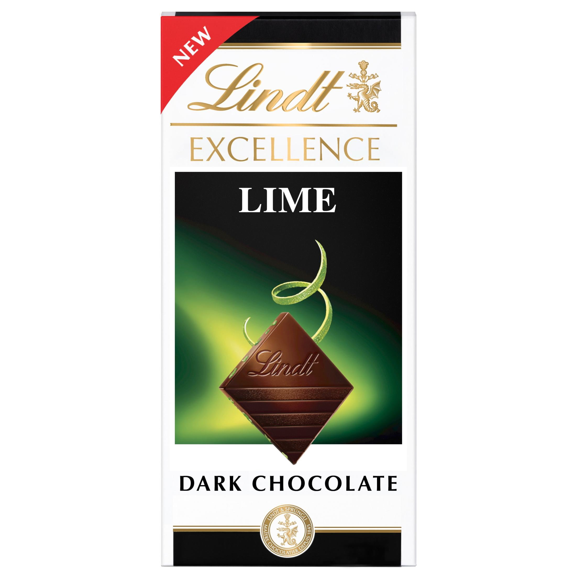 Lindt Excellence Lime Dark Chocolate Candy Bar, 3.5 oz. Bar - Walmart ...