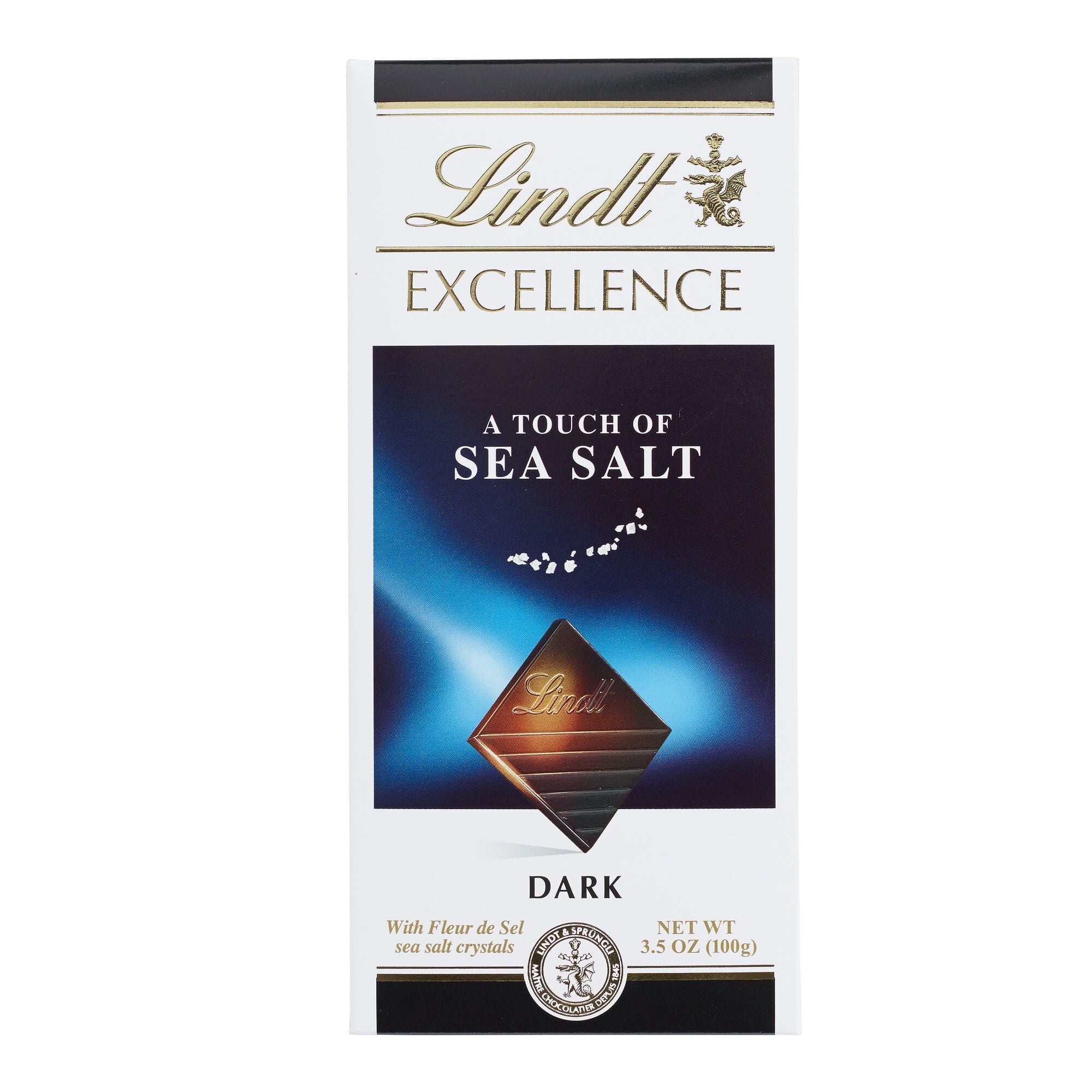 Lindt Excellence Sea Salt Dark Chocolate Bar 3.5 oz. Pack of 2 ...