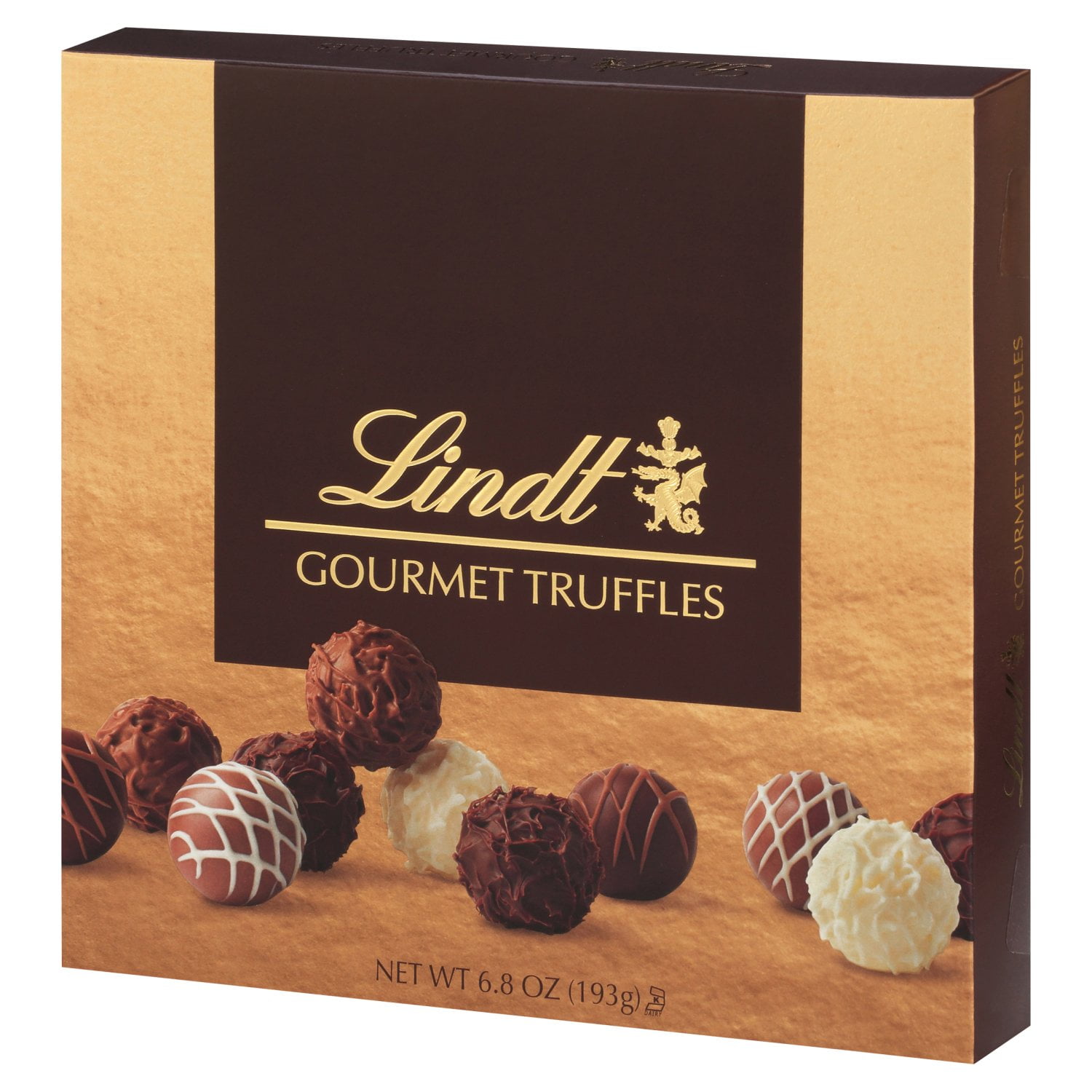 Lindt Gourmet Milk Chocolate Truffles Gift Box 6.8 oz Package May Vary ...