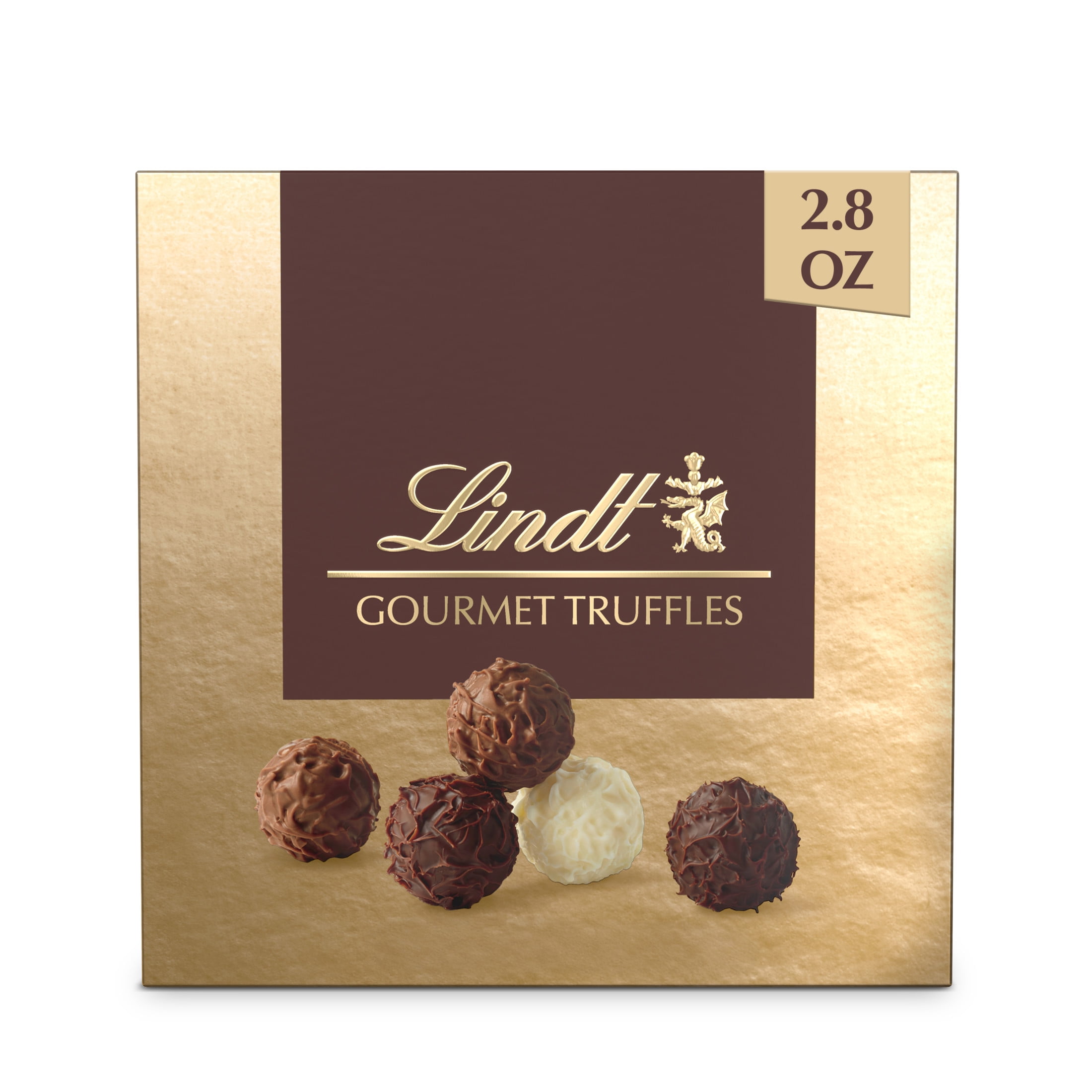 Lindt Gourmet Truffles Assorted Chocolate Candy, Gift Box, 2.8 oz ...