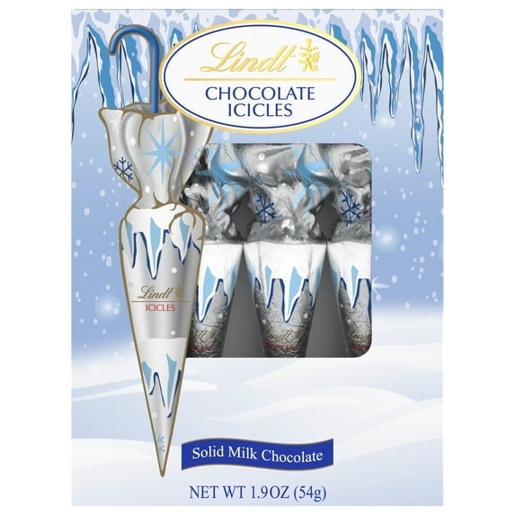 Lindt Holiday Chocolate Icicles Solid Milk Chocolate Candy, 4-pack, 1.9 ...