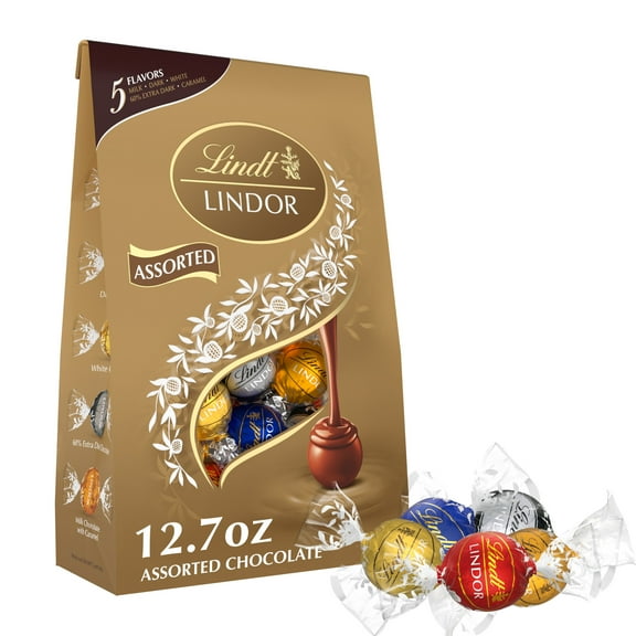 Lindt LINDOR Milk Chocolate Candy Truffles, 12.7 oz. Bag - Walmart.com