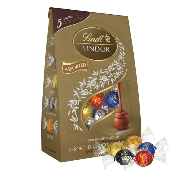 Lindt LINDOR Assorted Chocolate Candy Truffles, Halloween Party Candy ...