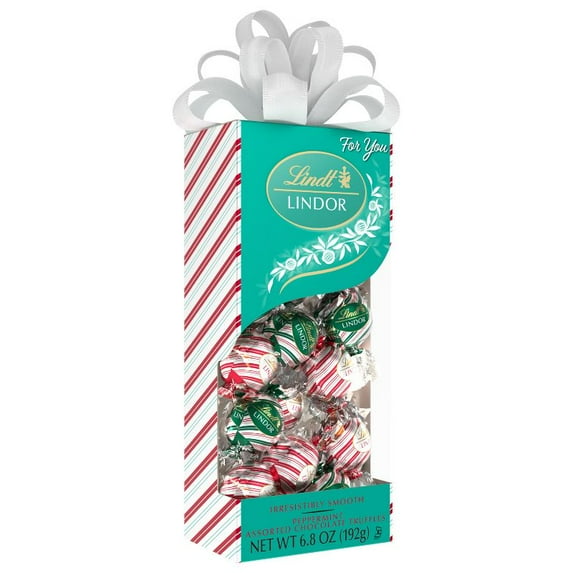 Lindt LINDOR Christmas Tradition Box Peppermint Assorted Chocolate - 6 ...