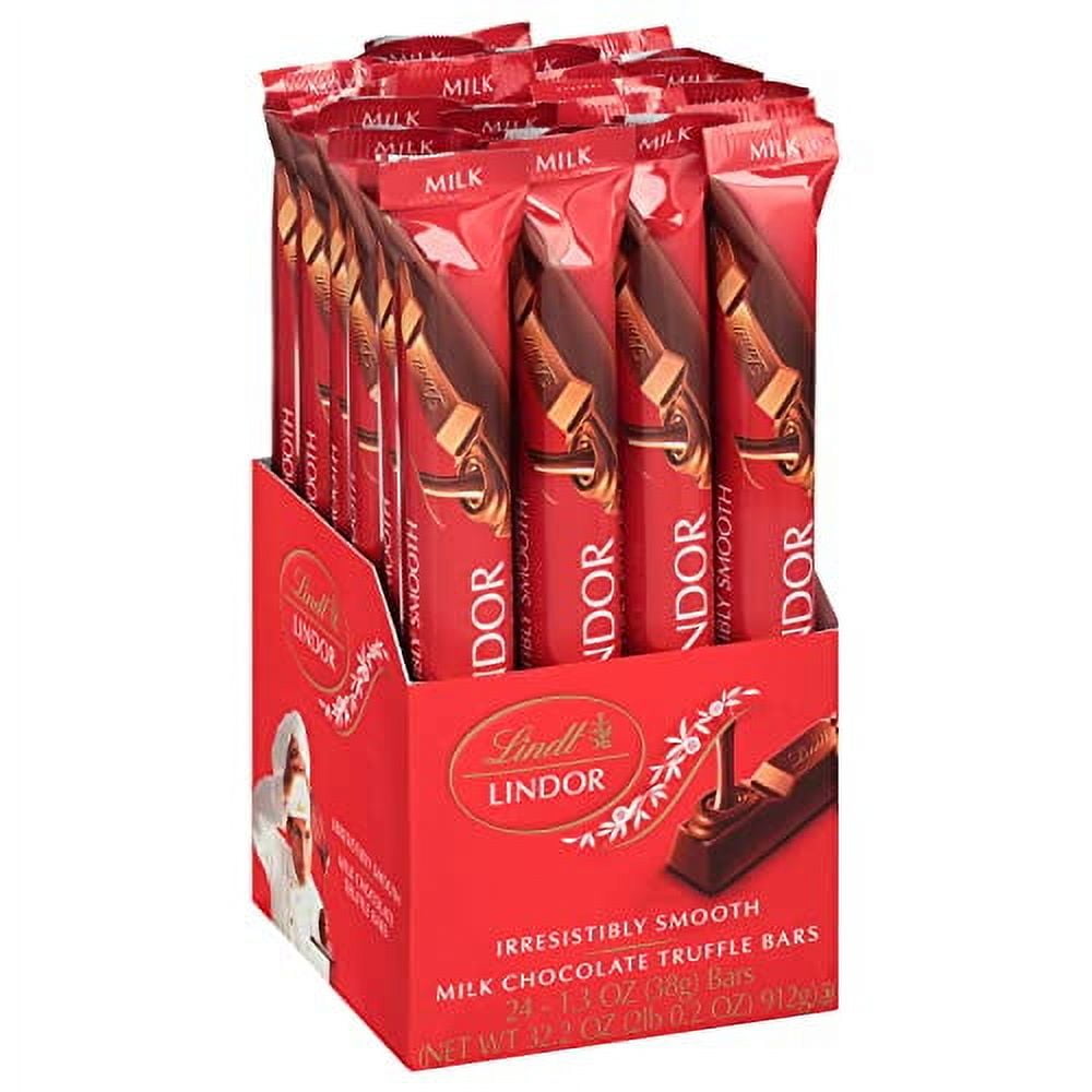 LINDOR Truffle Candy Milk Chocolate Stick 24-pc Case (31.2 oz ...