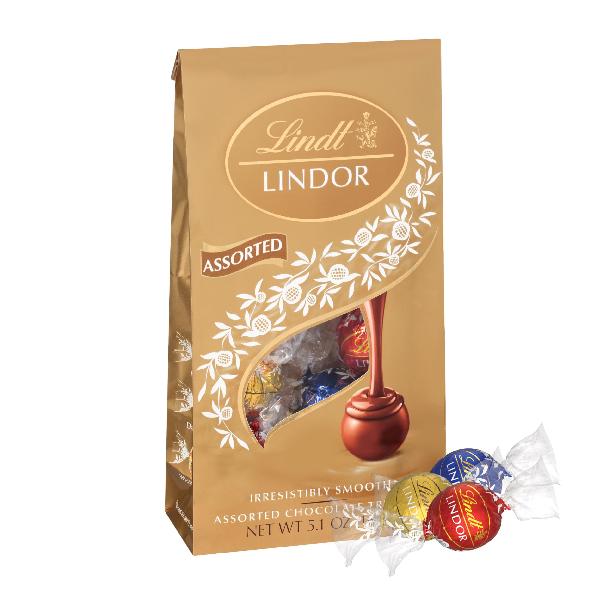 Lindt Lindor Assorted Chocolate Candy Truffles, Chocolate With Smooth ...