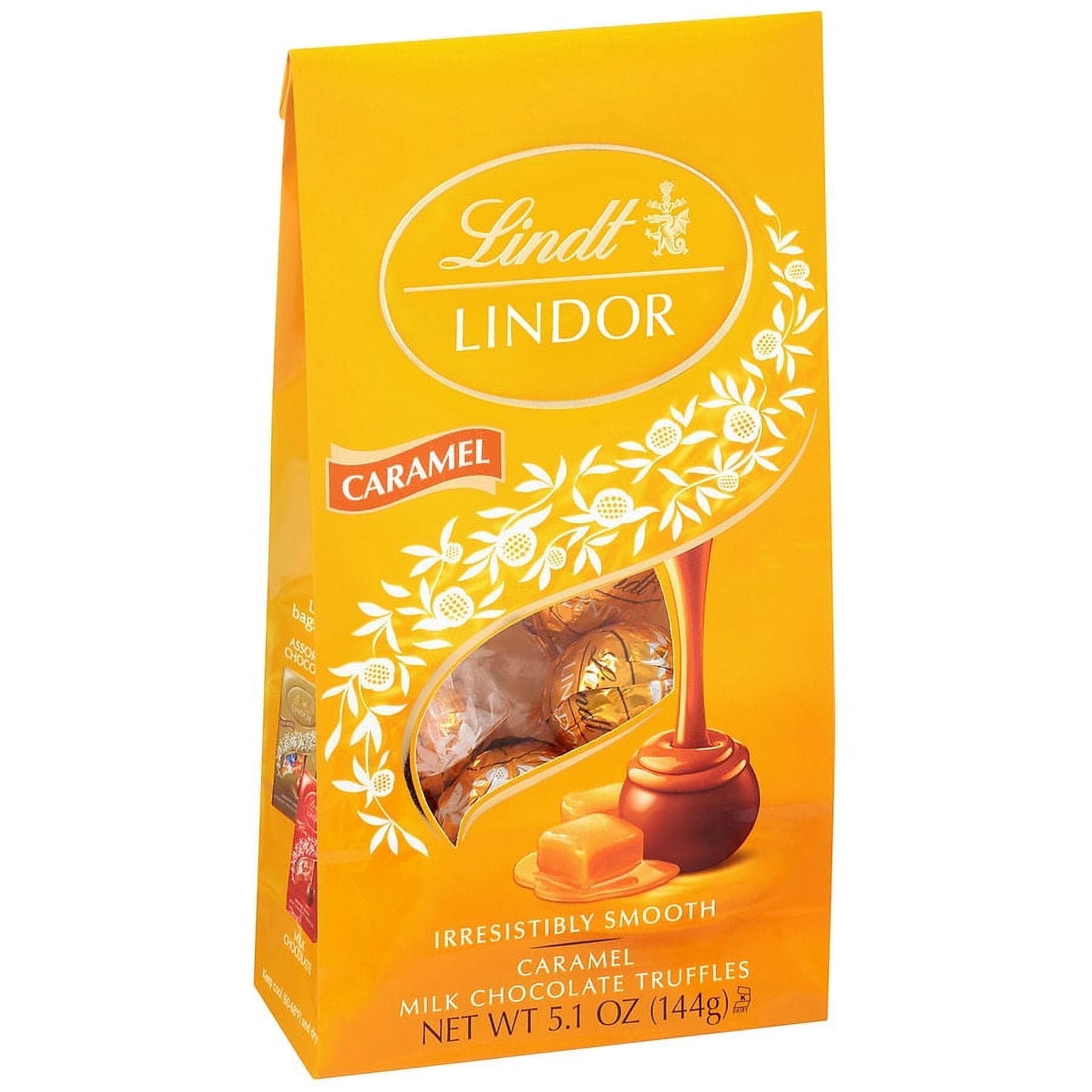 Lindt Lindor Caramel Milk Chocolate Truffles Bag 5.1OZ - Walmart.com