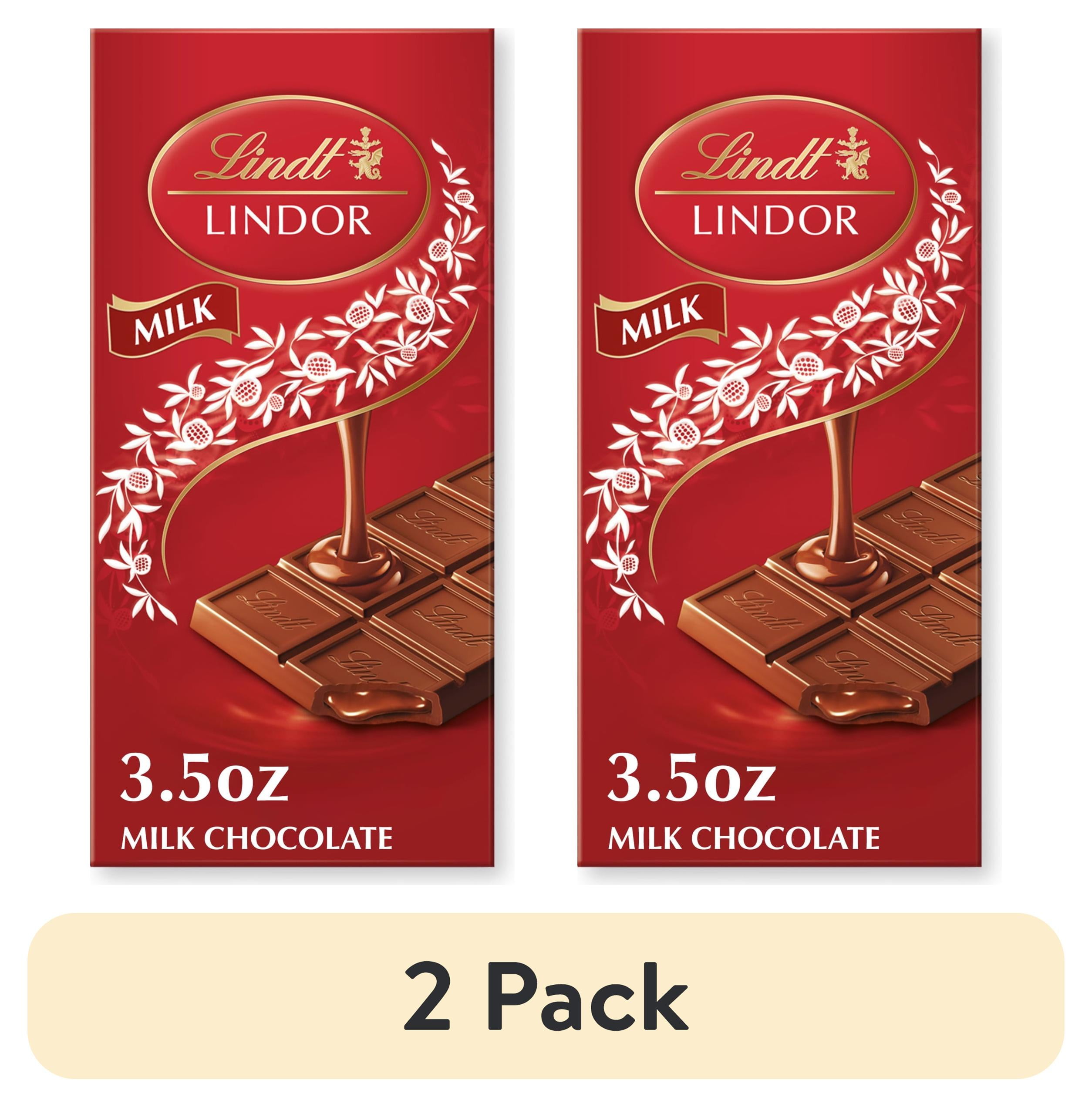 (2 pack) Lindt Lindor Milk Chocolate Truffle Candy Bar, 3.5 oz ...