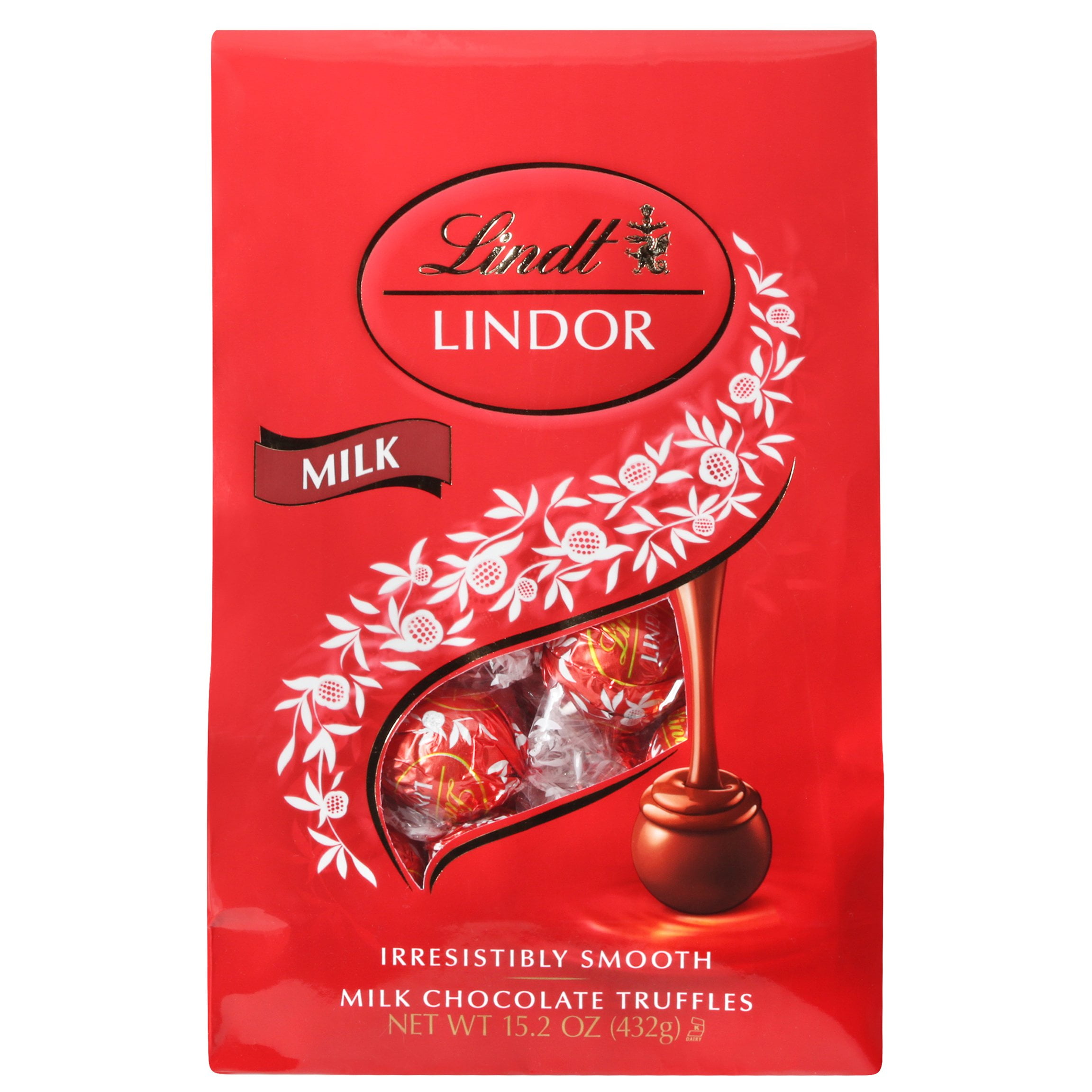 Lindt Lindor Milk Chocolate Truffles Candy - 15.2 oz (Packaging May ...