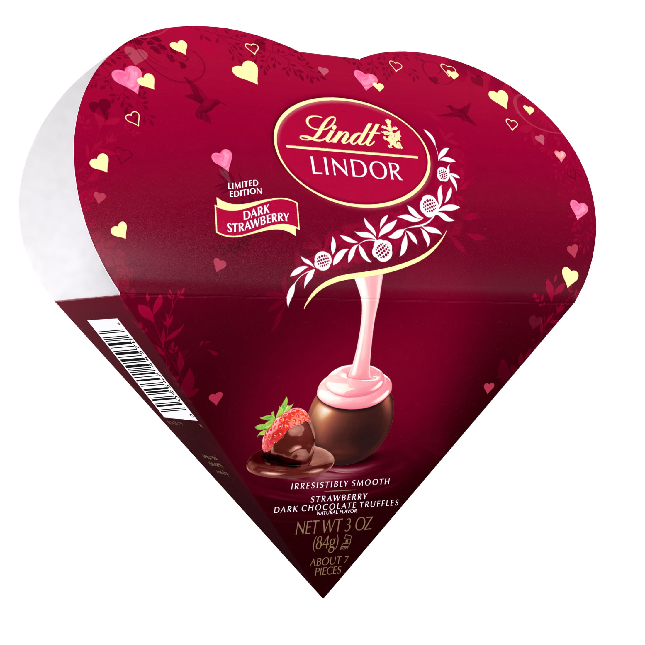 Lindt LINDOR Strawberry Dark Chocolate Candy Truffles Friend Heart ...