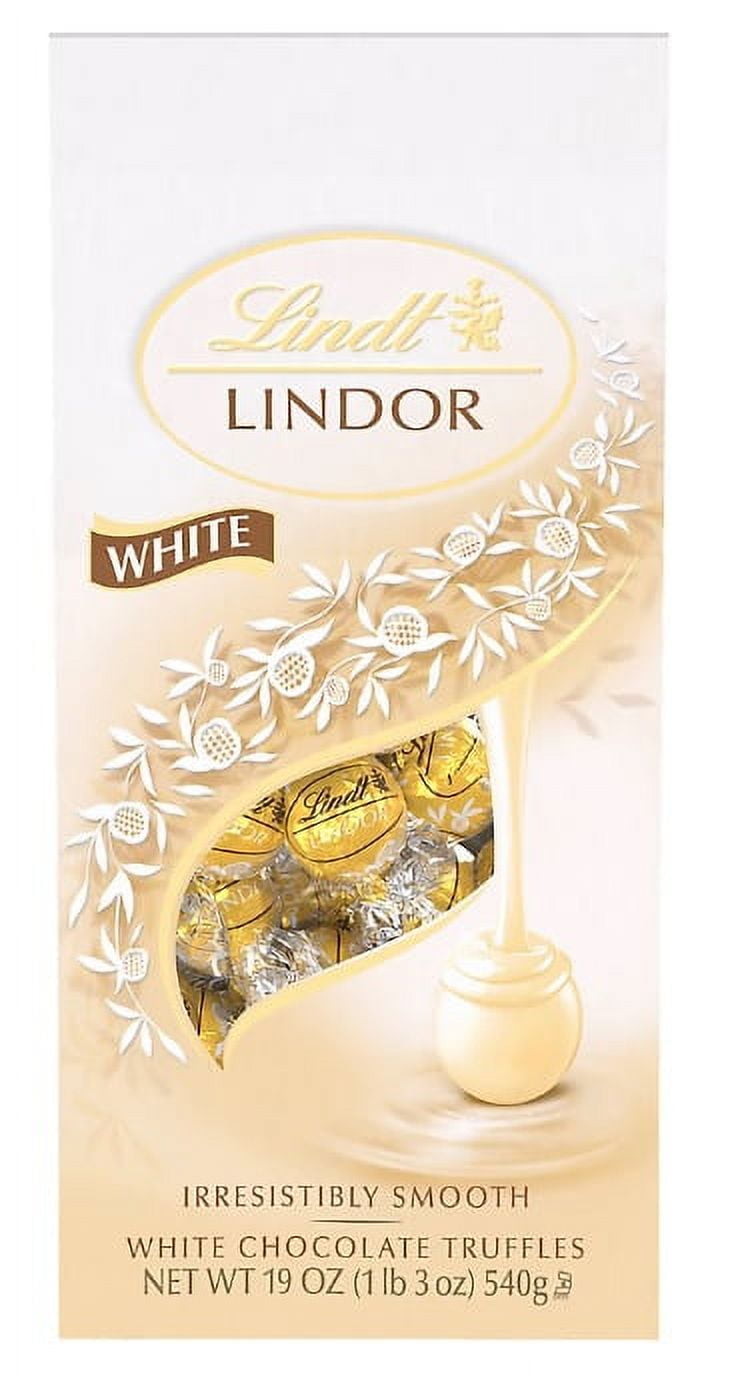 Lindt Lindor Creamy White Chocolate Truffles, 19 oz. - Walmart.com