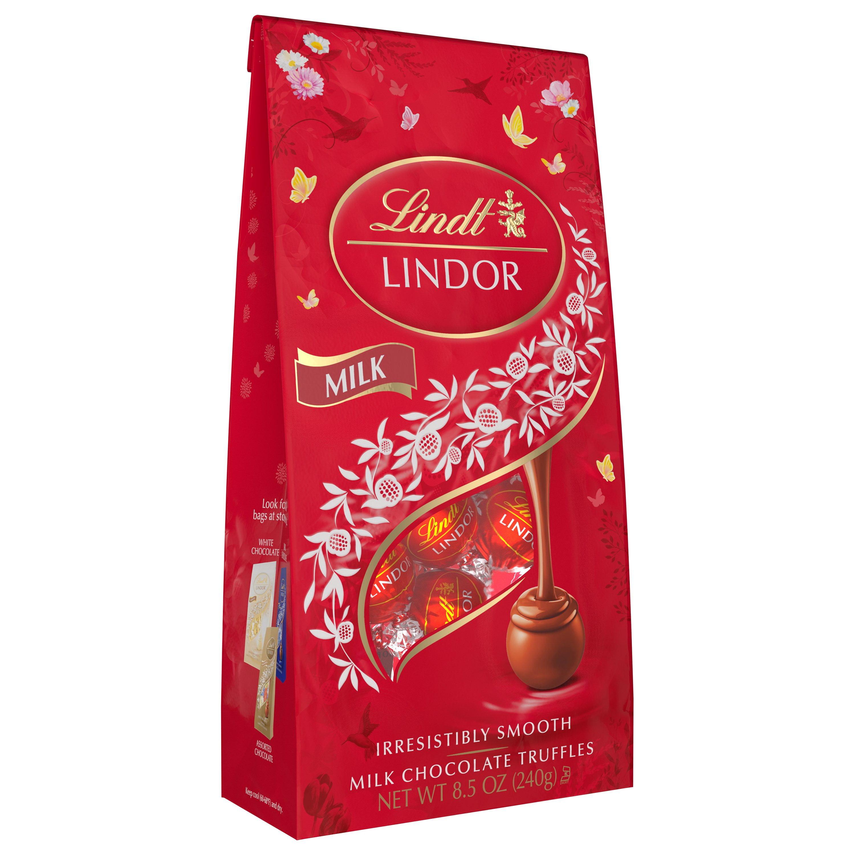 Lindt Lindor Milk Chocolate Truffles Easter Candy, 8.5 oz (Package May ...