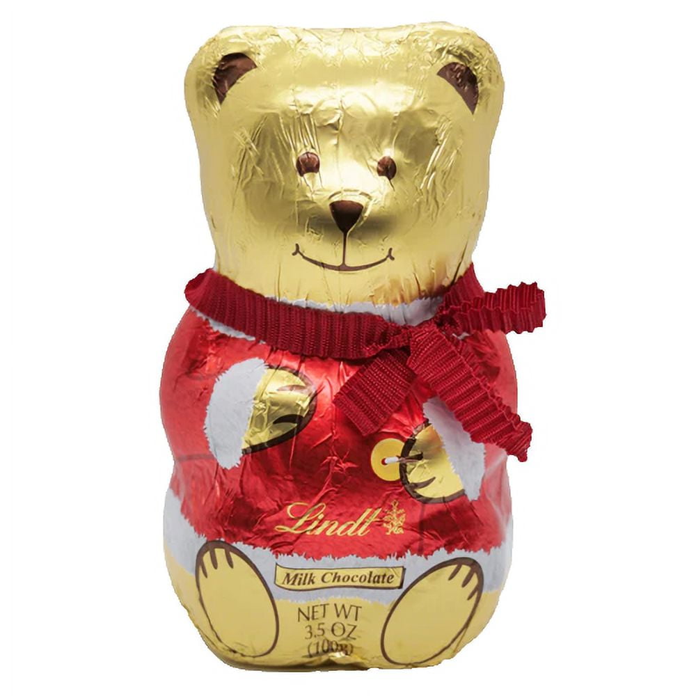 Lindt Milk Chocolate Christmas Bear - 3.5 oz. - Walmart.com
