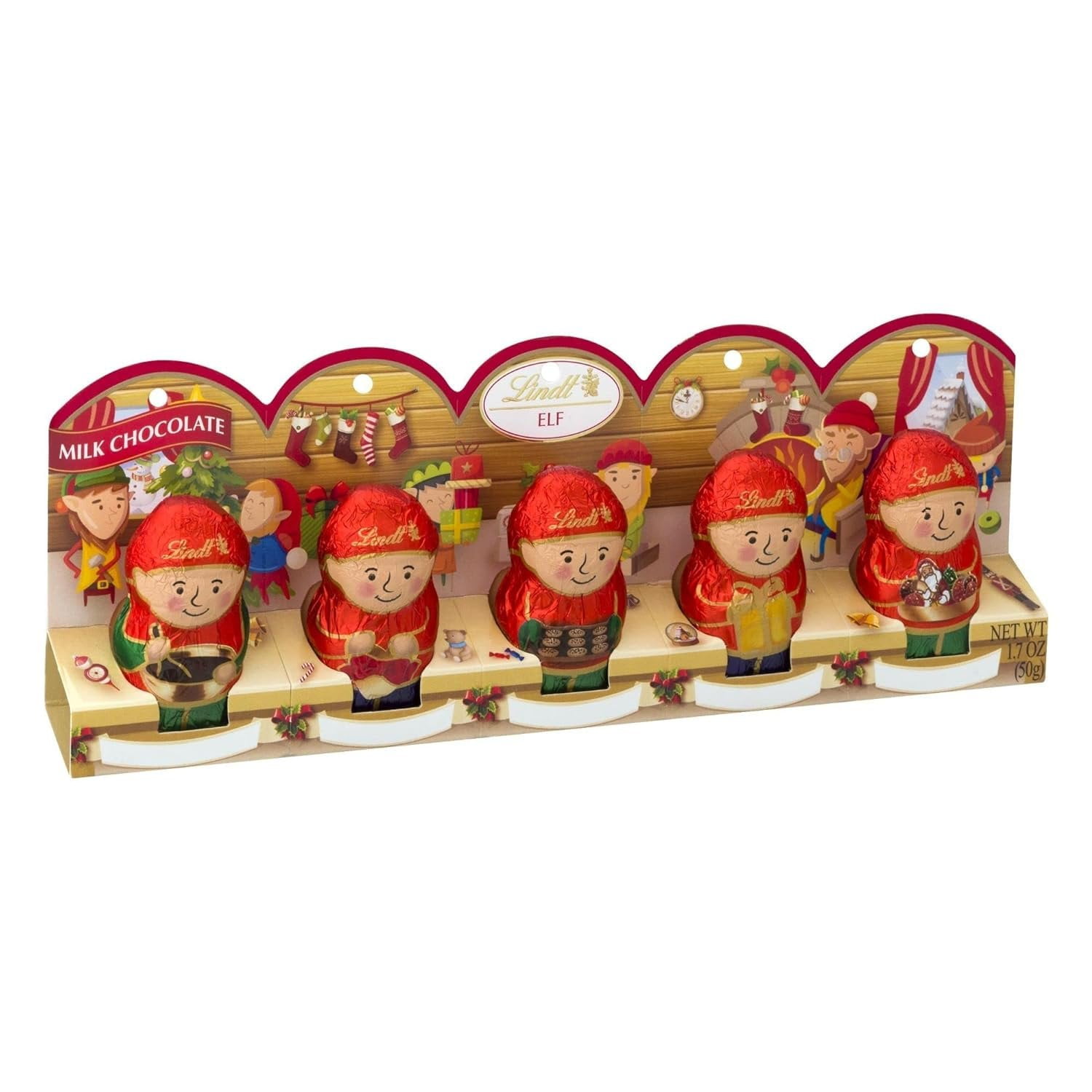 Lindt Milk Chocolate Elves, 5 CT, Holiday Christmas Candy, Master Swiss ...