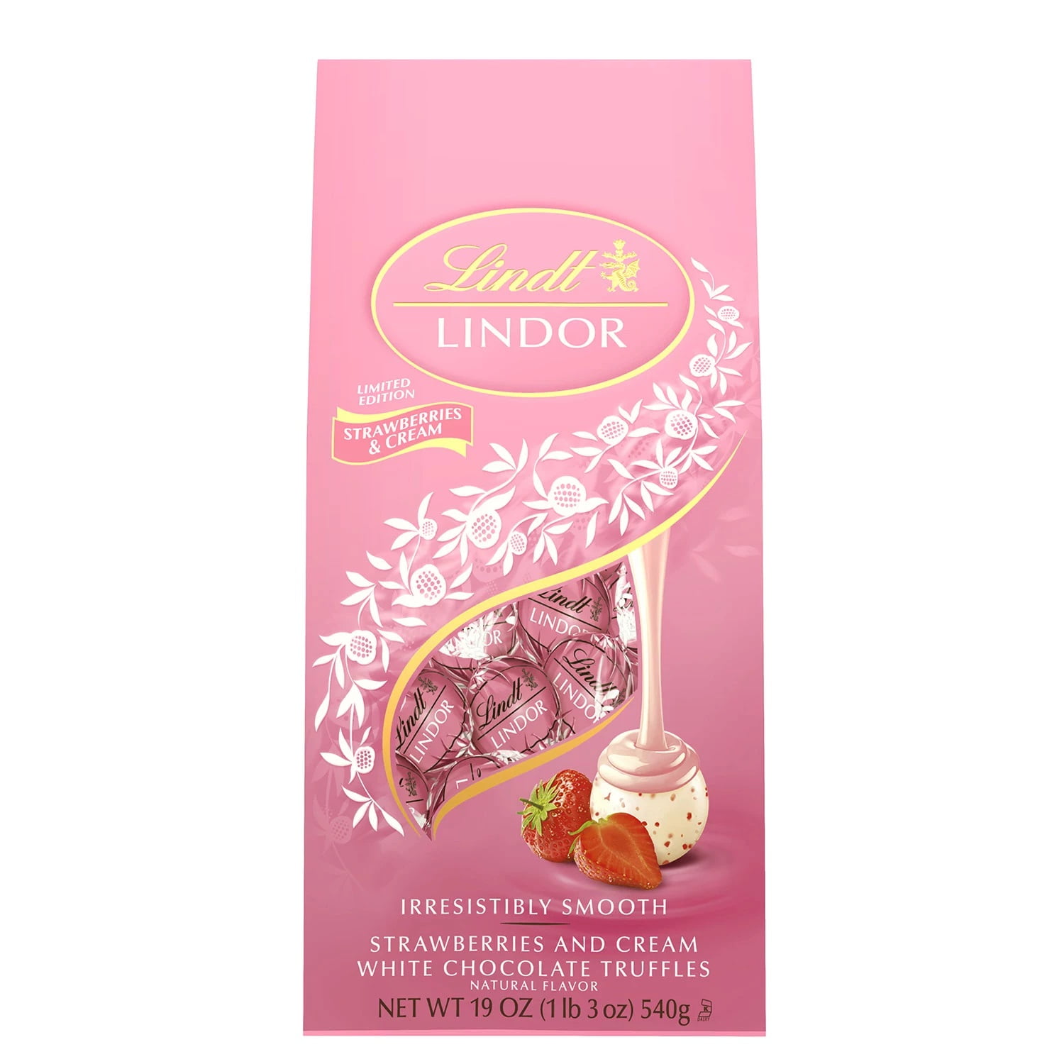 Lindt Strawberries and Cream White Chocolate Truffles (19 Ounce ...