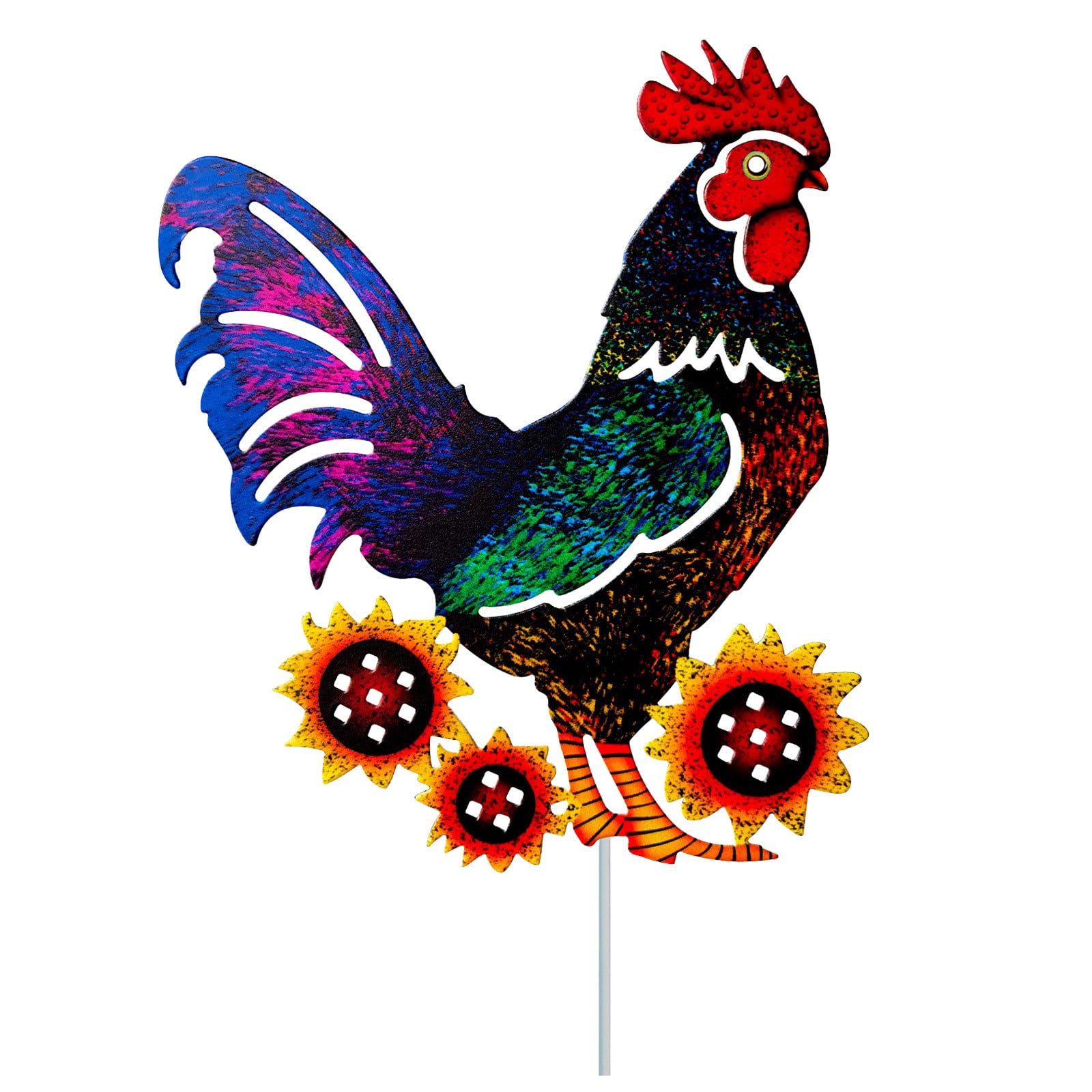 Lindung Garden Flags for All Seasons Beautiful Rooster Metal Large ...
