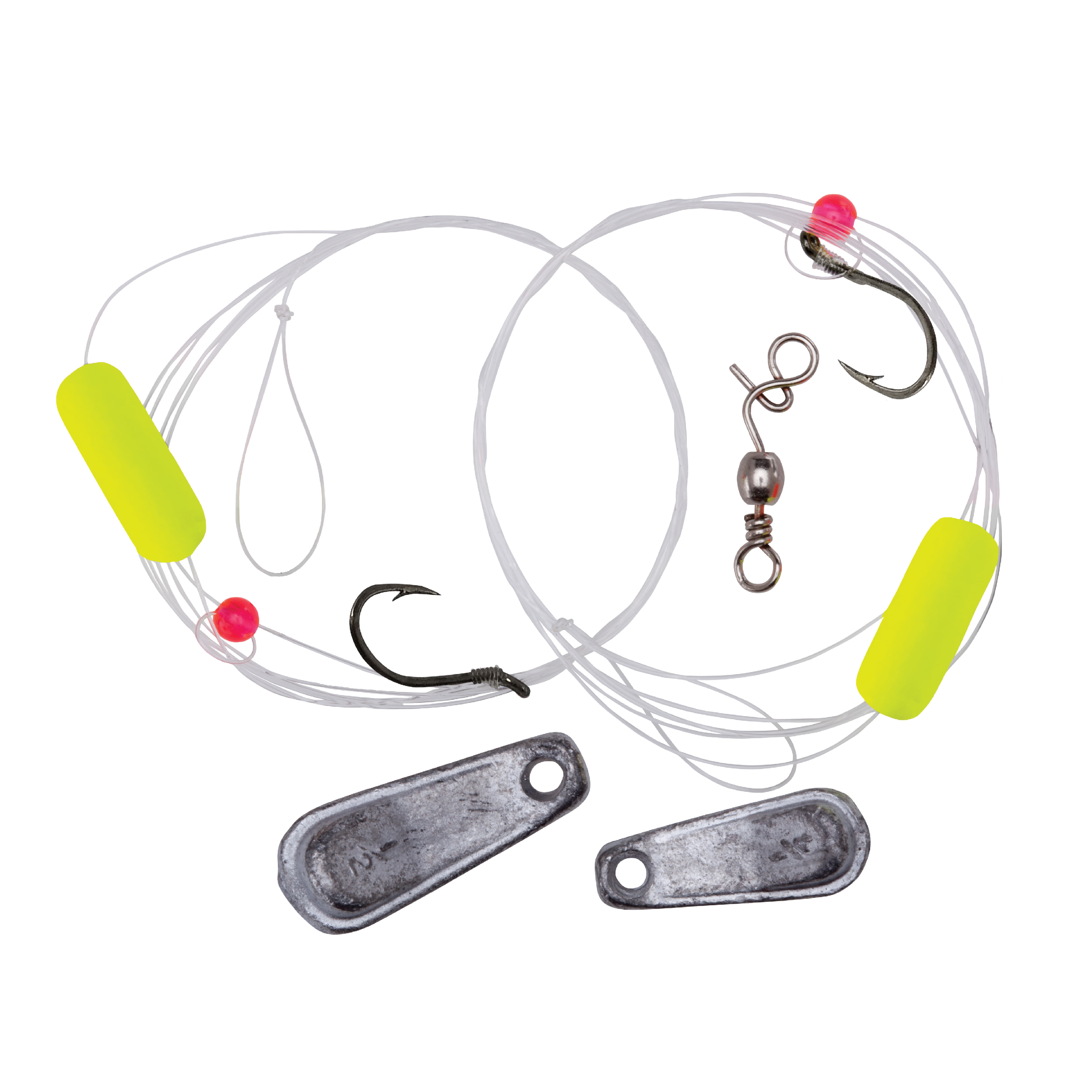 LINDY Floating Crawler Leech Snell Rig Fluorescent Yellow 1/4 oz 1/2 oz ...