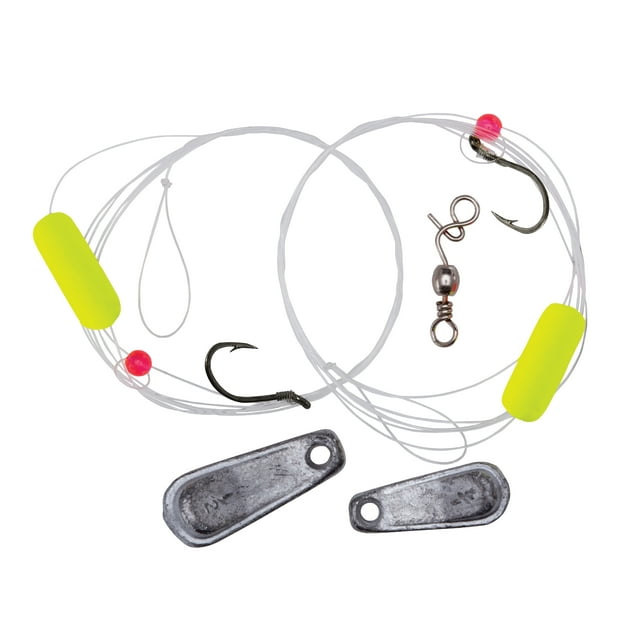 LINDY Floating Crawler Leech Snell Rig Fluorescent Yellow 1/4 oz 1/2 oz ...