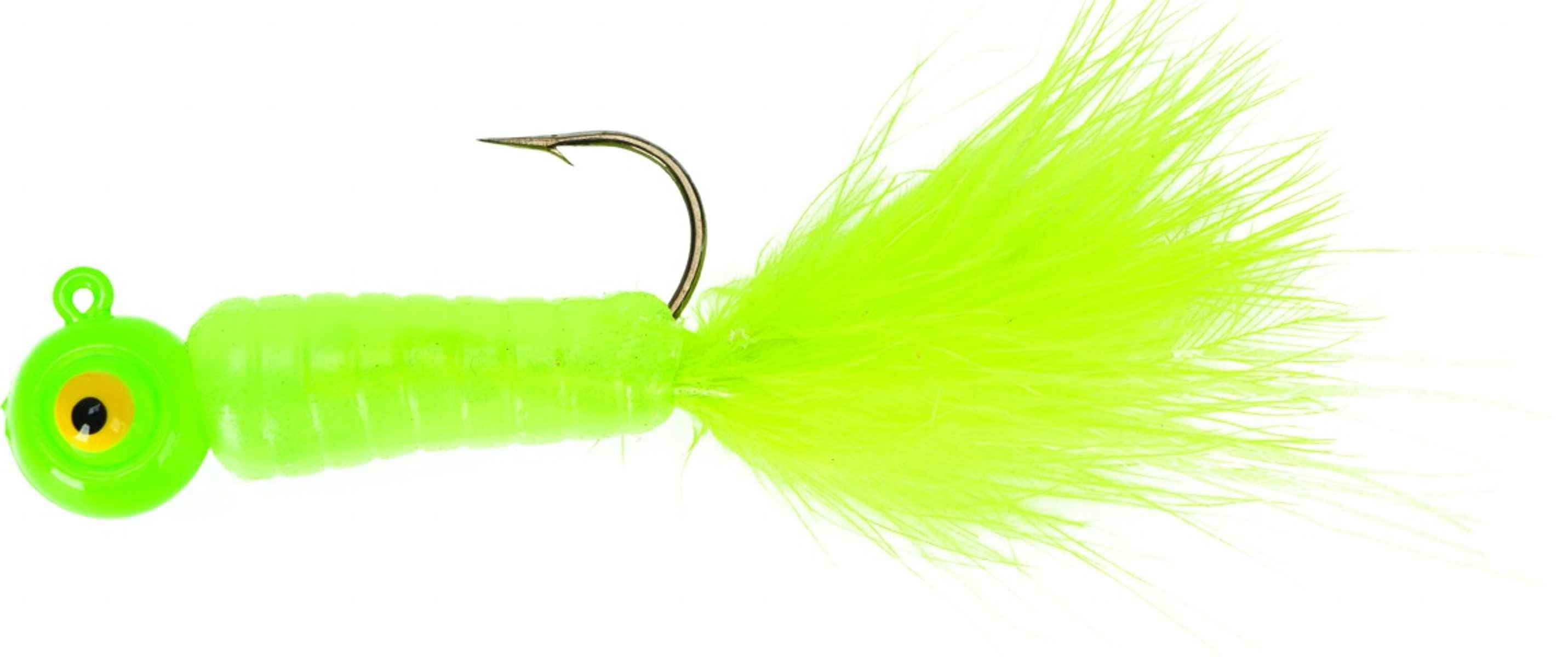 Lindy Fuzz-E-Grub Jig 2'' 1/8oz Chartreuse Shad - Walmart.com