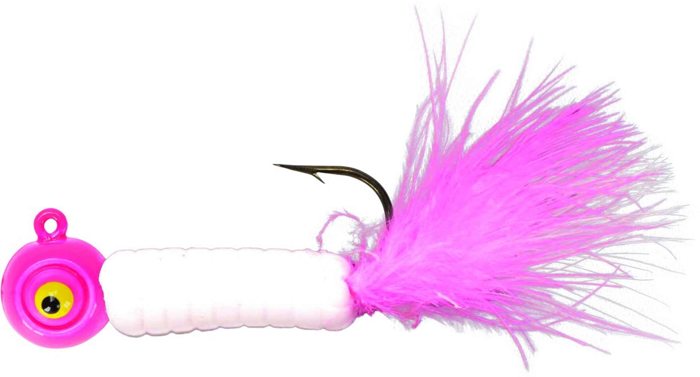 Lindy Fuzz-E-Grub Jig 2'' 1/8oz Pink White - Walmart.com