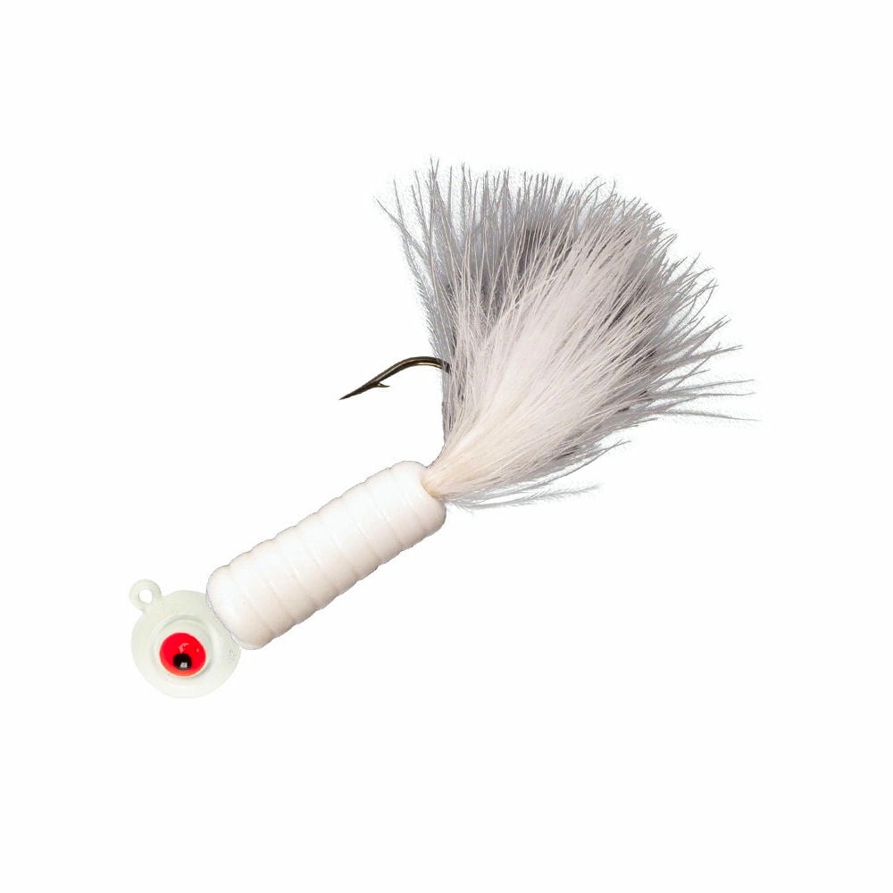 Lindy Fuzz-E-Grub Jig 2'' 1/8oz White - Walmart.com
