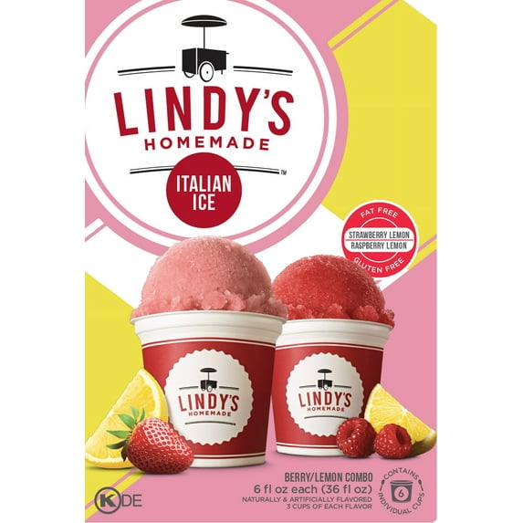 Lindy’s Strawberry Lemon & Raspberry Lemon Italian Ice, Gluten Free ...