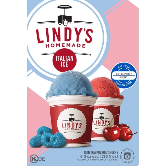 Lindy’s Homemade Gluten Free Blue Raspberry & Cherry Italian Ice Cups ...