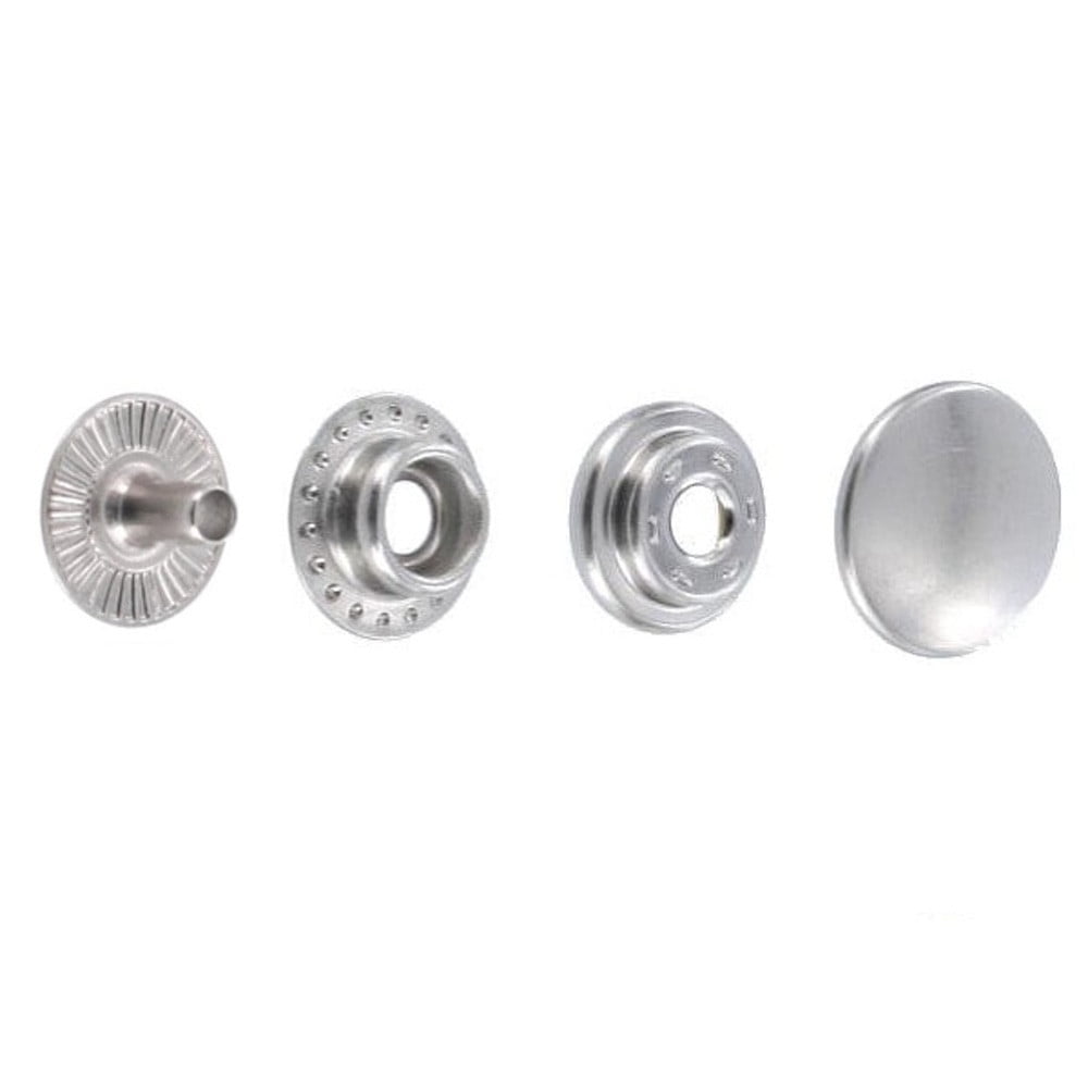 Line 20 / Line 24 Ring Socket Snap Fasteners, Nickel Plate, Solid Brass ...
