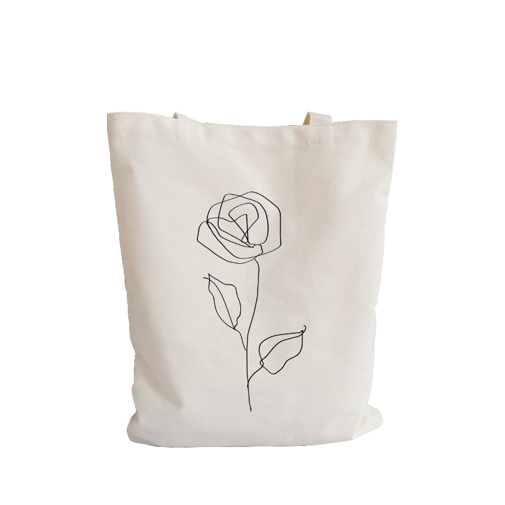 Line Art Canvas Tote Bag - Beach Tote Bags - Weekender Travel Bag - for ...