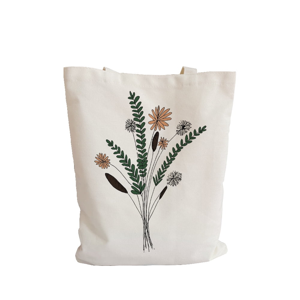 Line Art Canvas Tote Bag,With Design Pattern Printed for Women Shopping ...