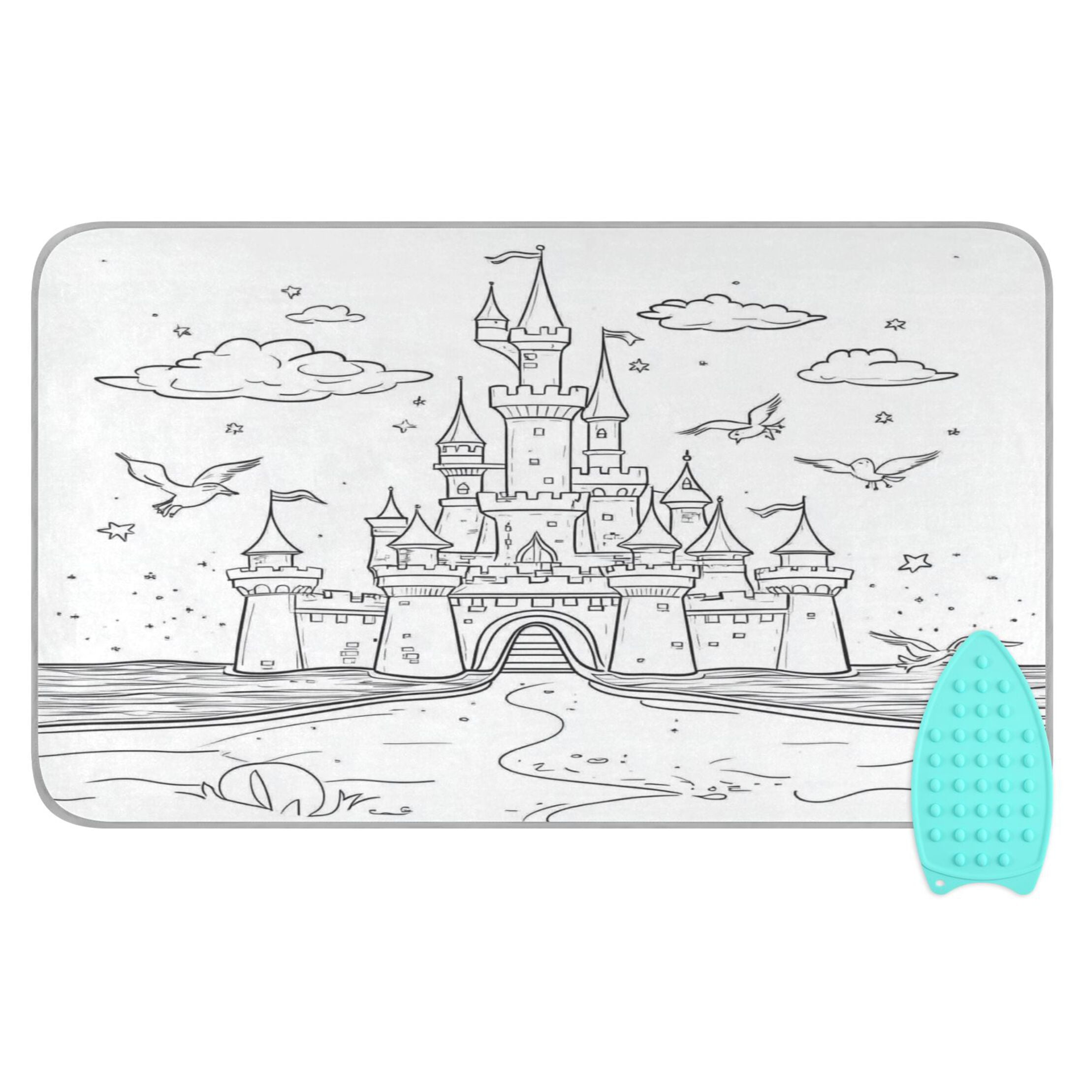 Line Art Castle Portable Ironing Mat, Heat-Resistant, Dual-Sided ...