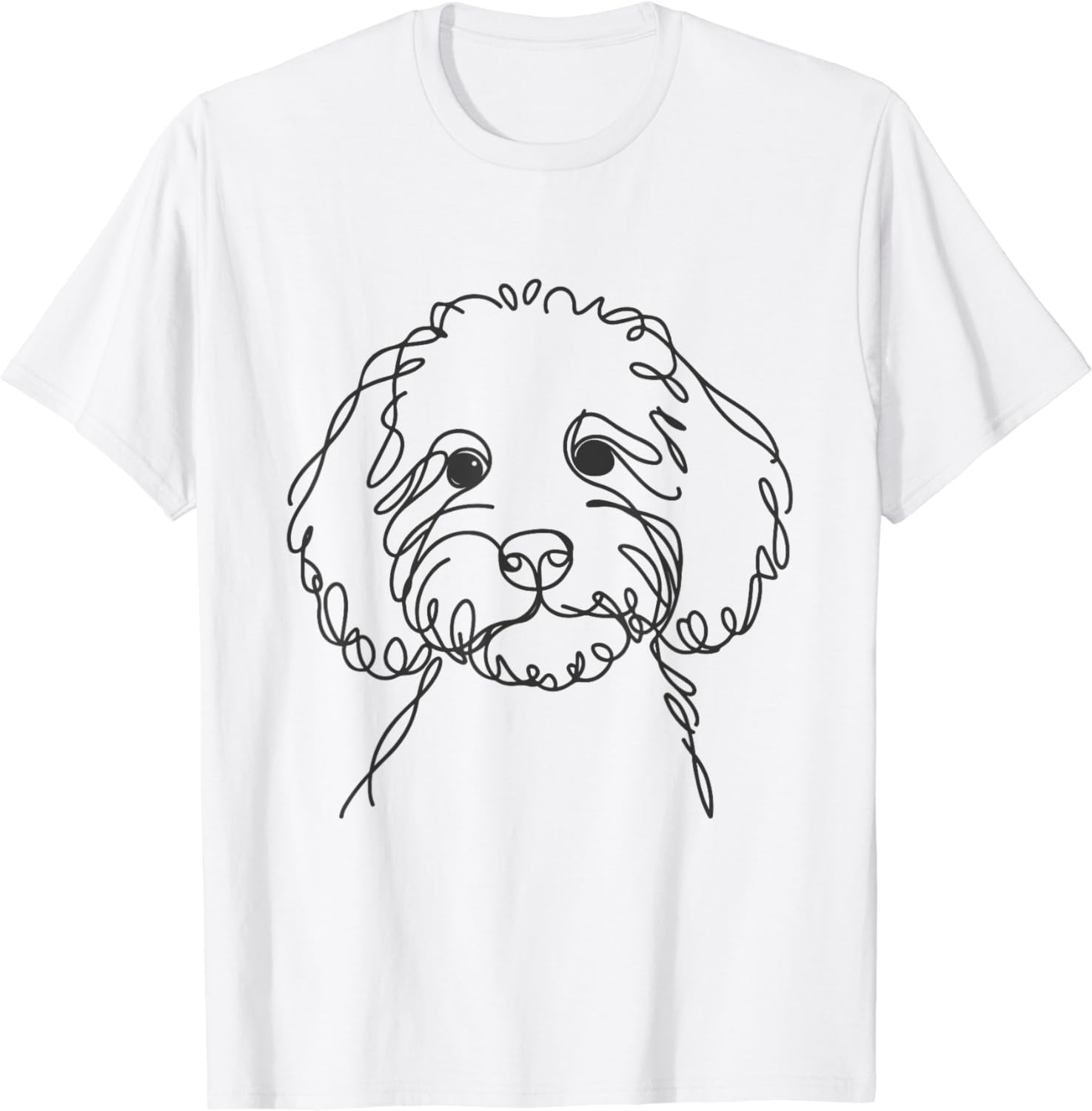 Line Art Dad Mom Dog - Cockapoo T-Shirt - Walmart.com