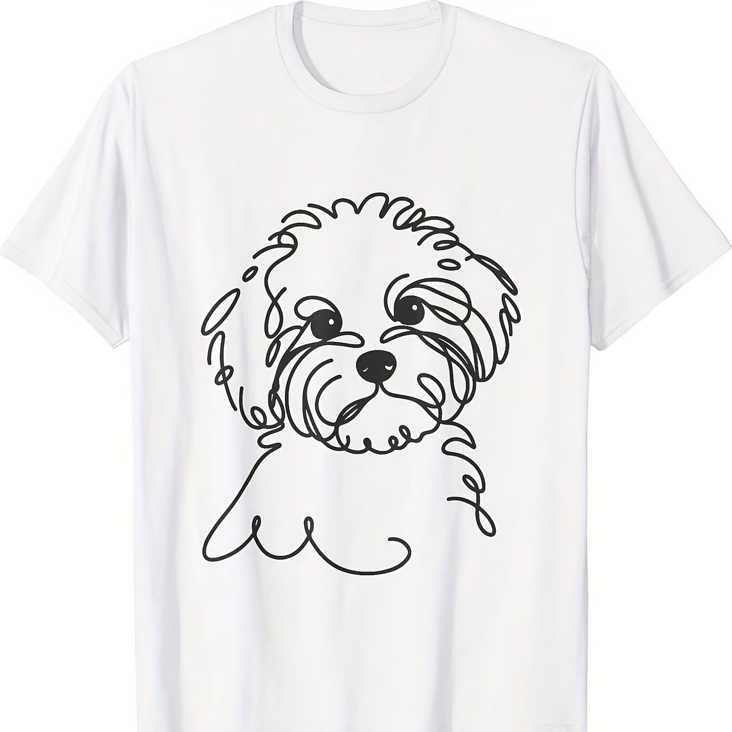 Line Art Dad Mom Dog - Maltipoo T-S1Hirt57 - Walmart.com
