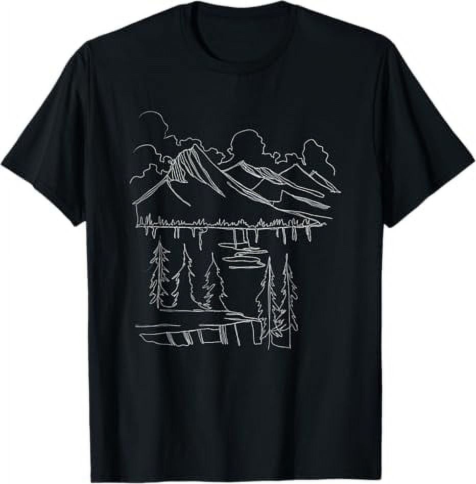 Line Art - Line Drawing T-Shirt - Walmart.com