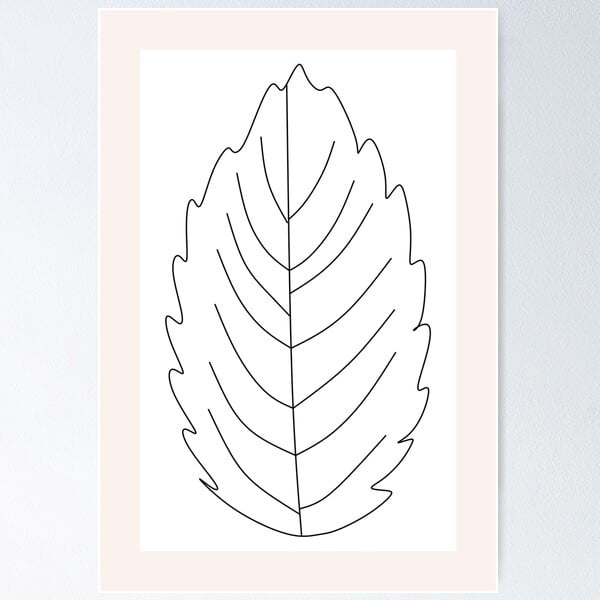Line Art Minimalist Leaf Drawing - Minimalist Line Art Simple Design ...
