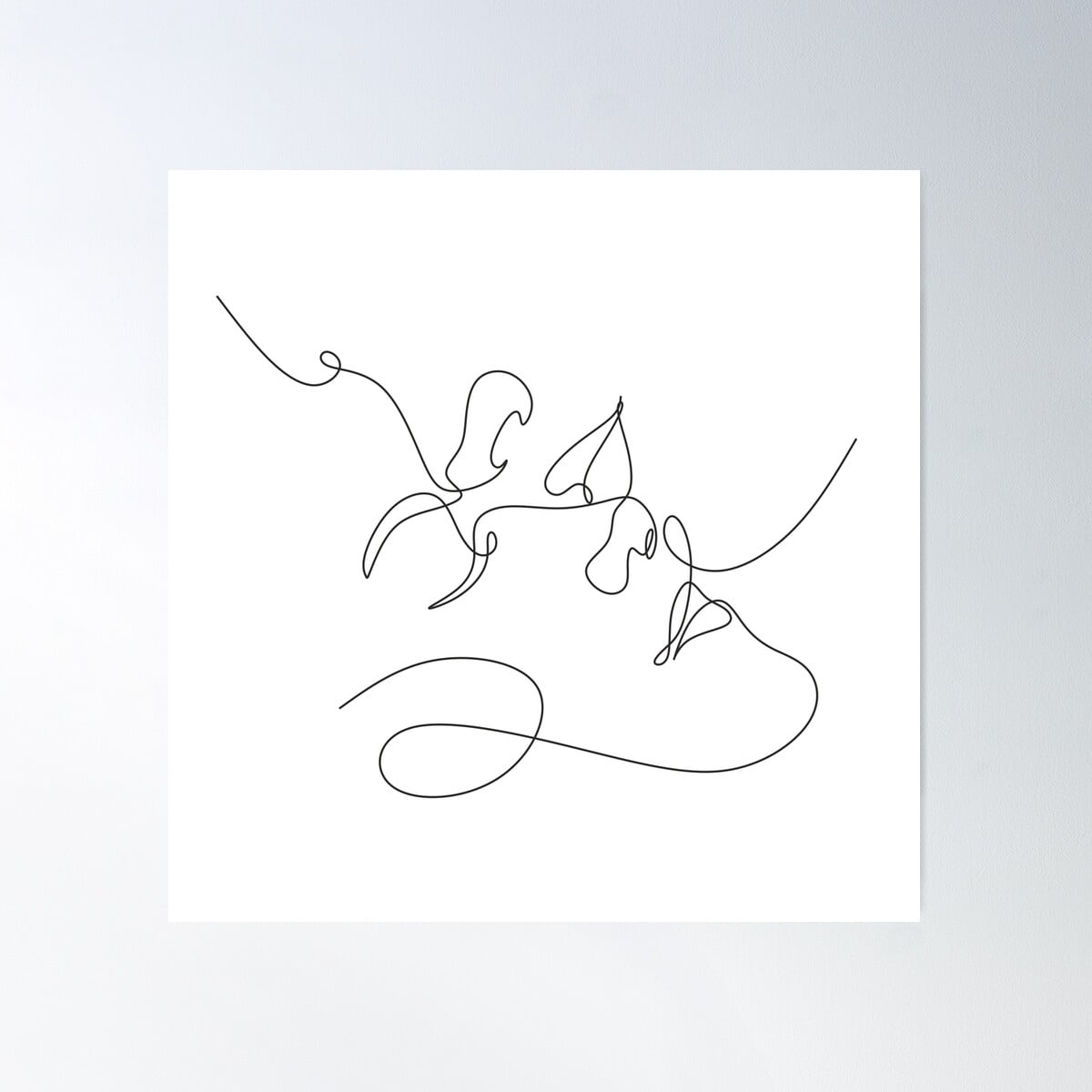 Line Art Relationship Intimate Couple Drawings Poster Wall Art, Modern ...