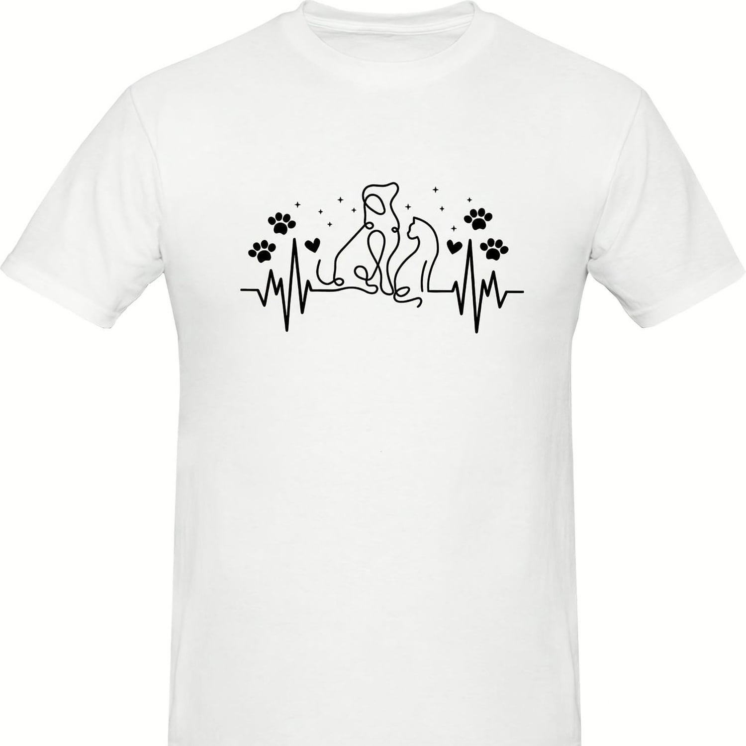 Line Art Veterinary Heartbeat Dog And t Lovers Vet Tech T-S1HirtY2K Wo ...